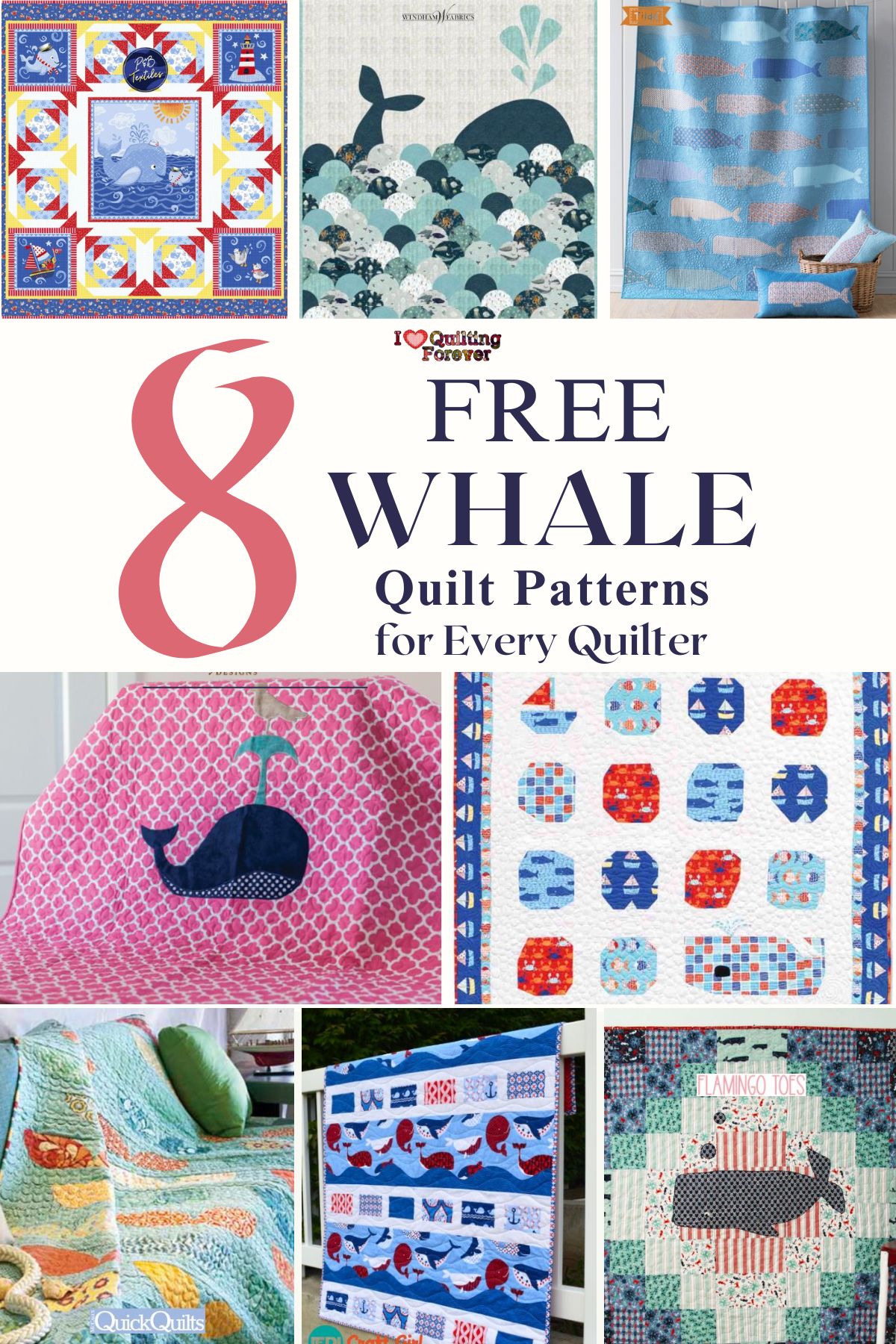 Top 8 Free Whale Quilt Patterns (+9 Bonus Patterns For Sale) - I Love ...