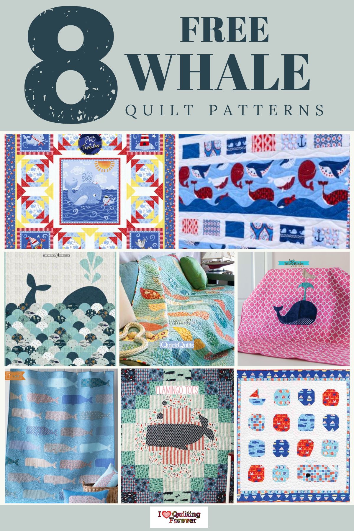 Top 8 Free Whale Quilt Patterns (+9 Bonus Patterns For Sale) - I Love ...
