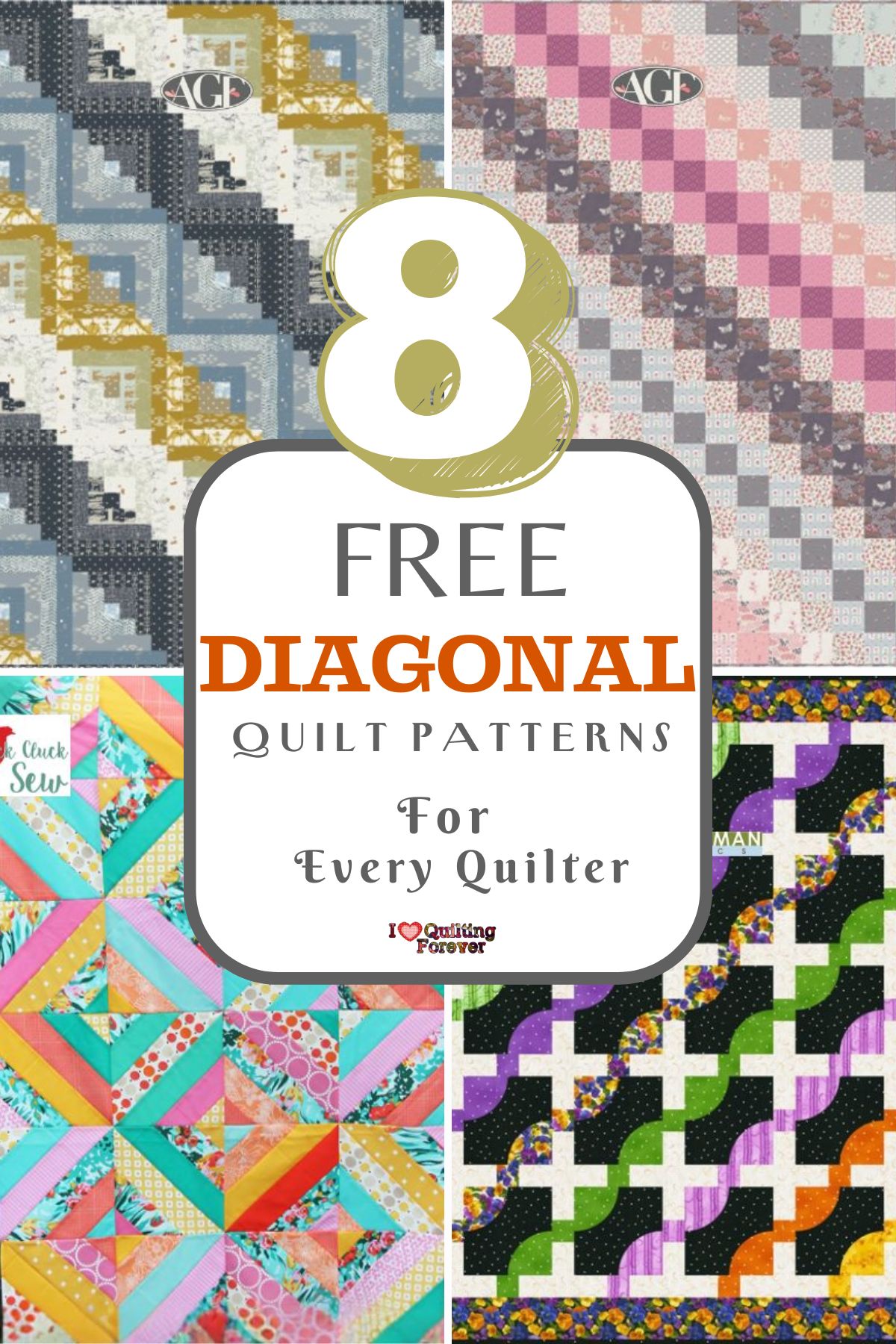 Top 8 Free Diagonal Quilt Patterns (+8 Bonus Patterns For Sale) - I ...