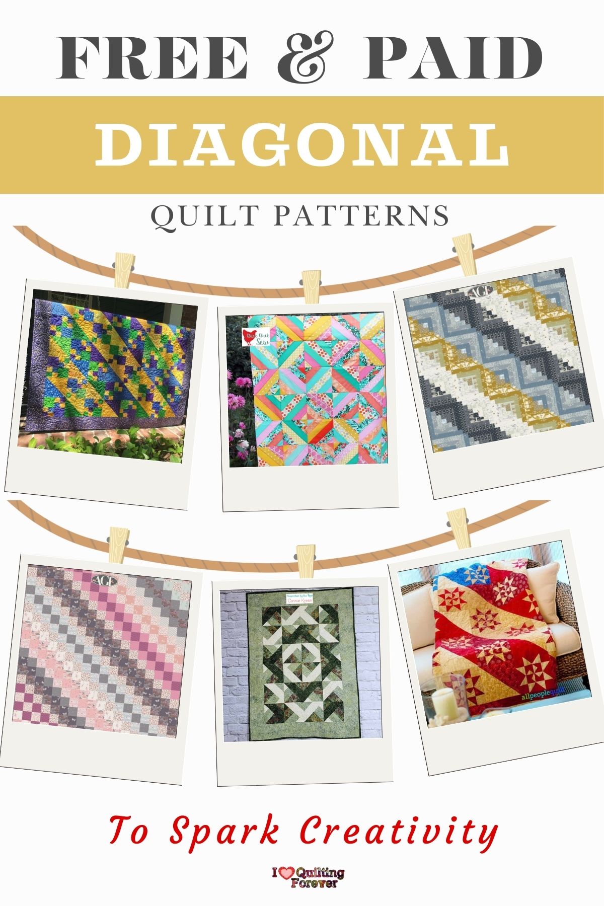Top 8 Free Diagonal Quilt Patterns (+8 Bonus Patterns For Sale) - I ...