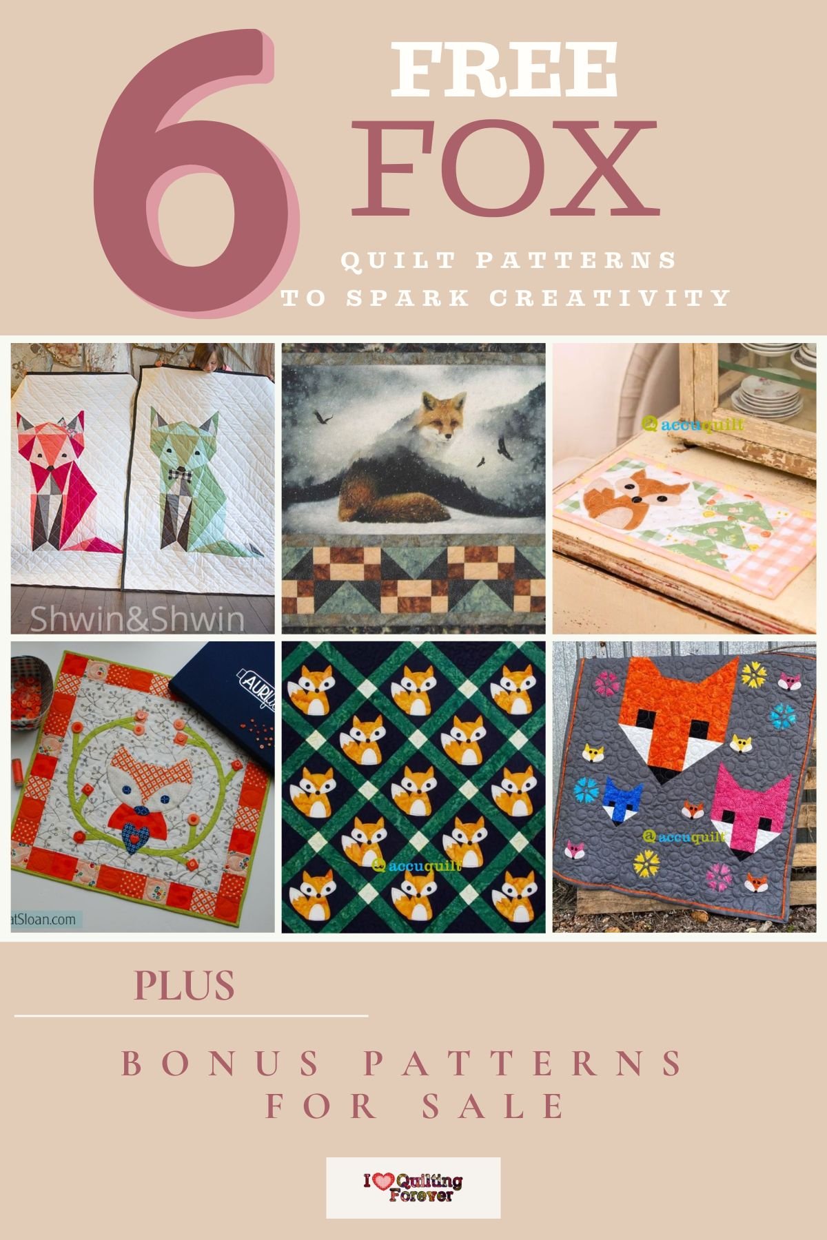 Top 6 Free Fox Quilt Patterns (+10 Bonus Patterns For Sale) - I Love ...