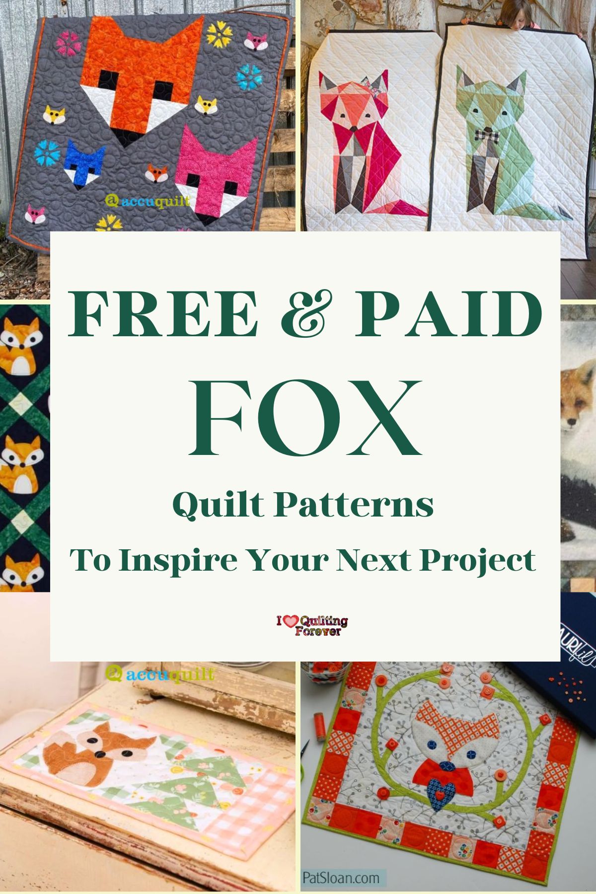 Top 6 Free Fox Quilt Patterns (+10 Bonus Patterns For Sale) - I Love ...