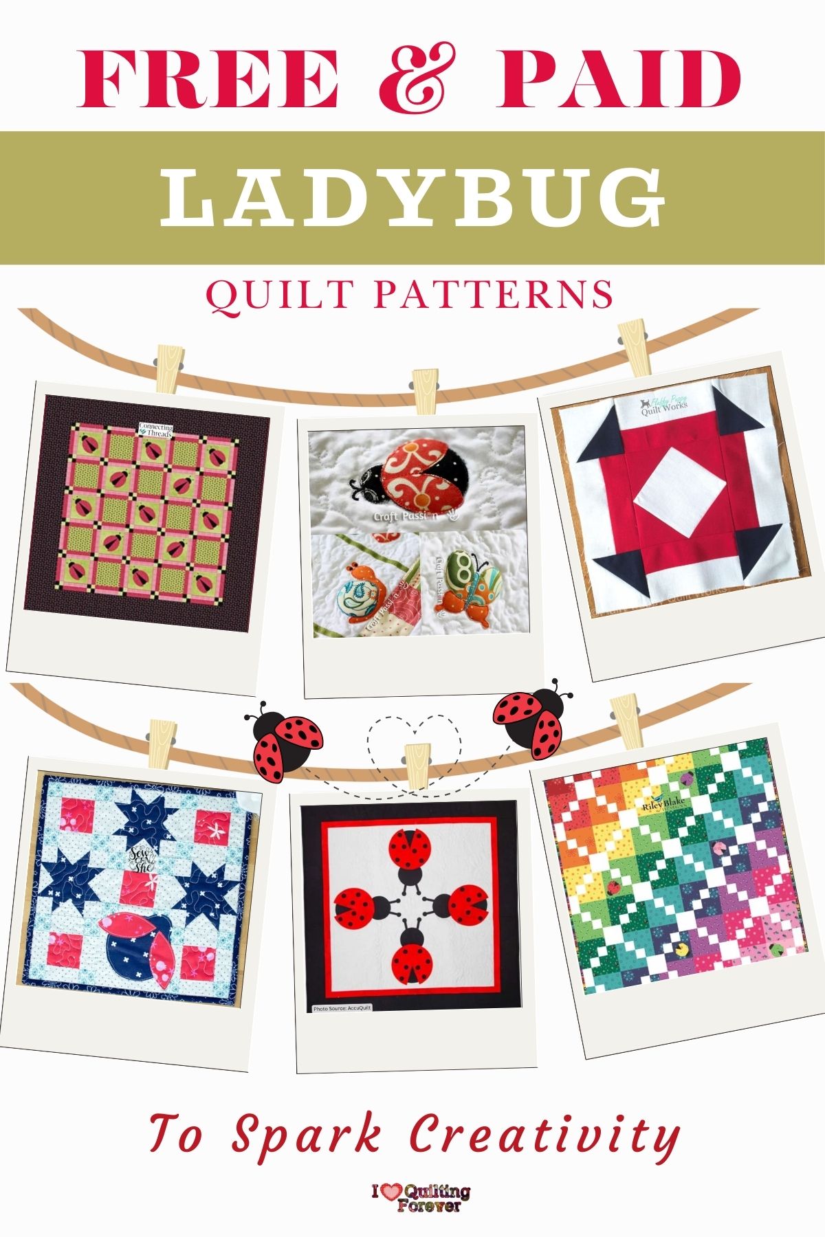 Top 6 Free Ladybug Quilt Patterns (+10 Bonus Patterns For Sale) - I ...