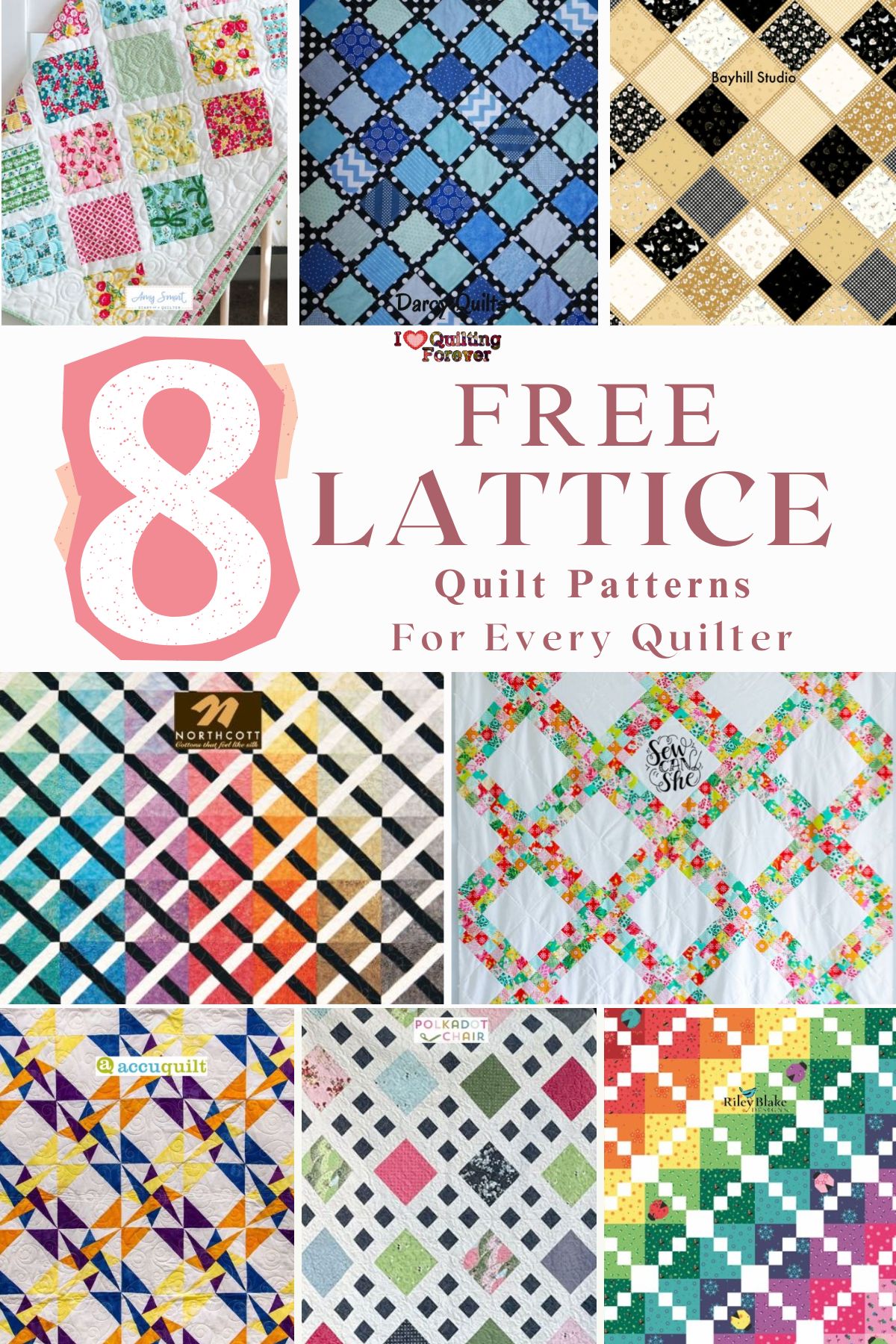 Top 8 Free Lattice Quilt Patterns (+9 Bonus Patterns For Sale) - I Love Quilting Forever