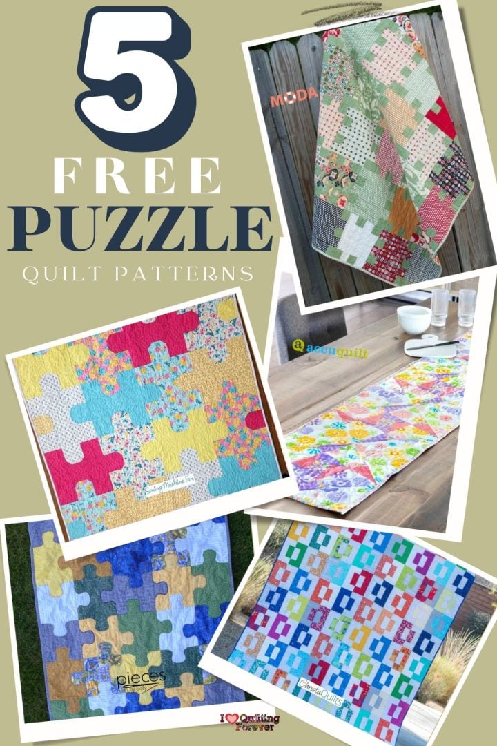 Top 5 Free Puzzle Quilt Patterns (+7 Bonus Patterns For Sale) - I Love ...