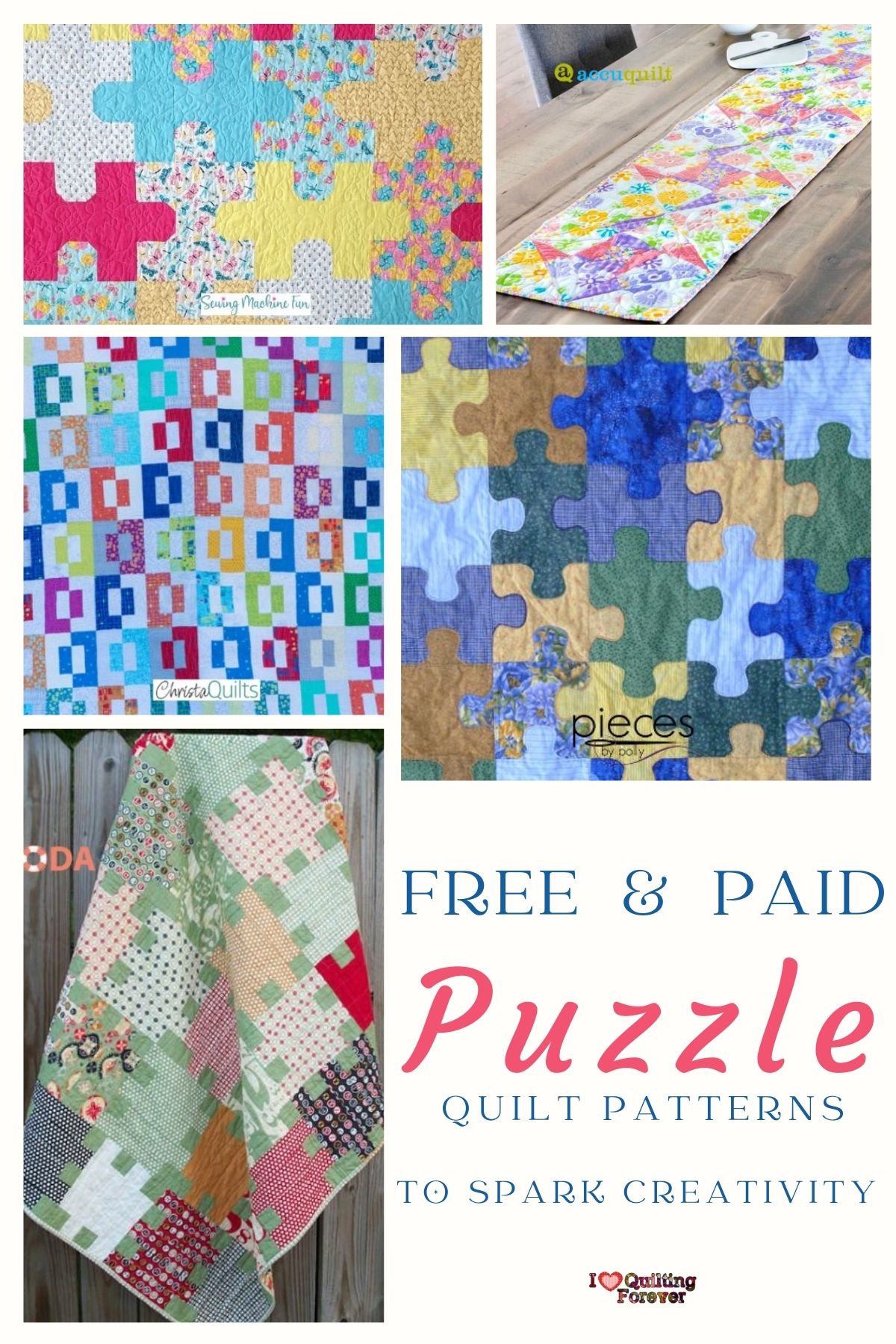 Top 5 Free Puzzle Quilt Patterns (+7 Bonus Patterns For Sale) - I Love ...