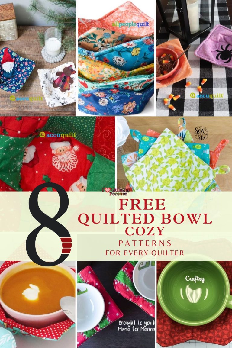 Top 8 Free Quilted Bowl Cozy Patterns (+5 Bonus Patterns For Sale) - I ...