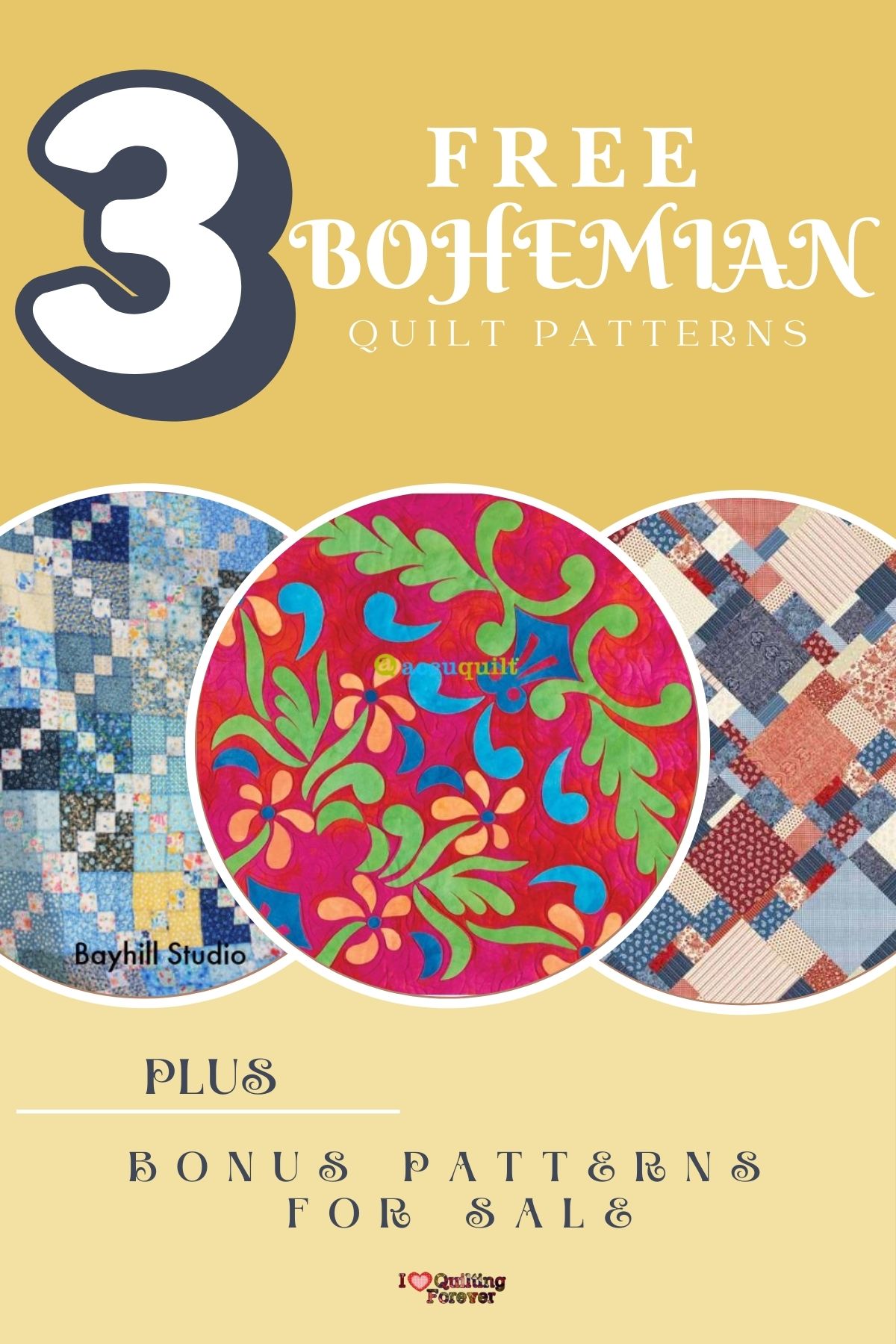 Top 3 Free Bohemian Quilt Patterns (+10 Bonus Patterns For Sale) - I Love Quilting Forever