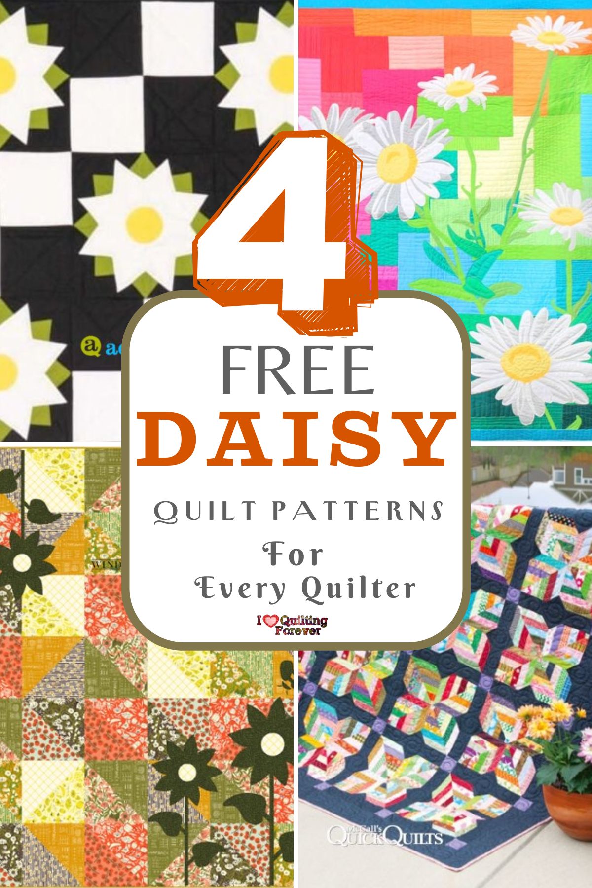 Top 4 Free Daisy Quilt Patterns (+10 Bonus Patterns For Sale) - I Love Quilting Forever