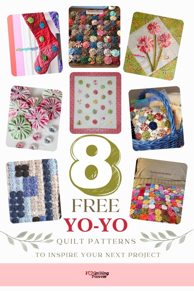 Top 8 Free Yo-Yo Quilt Patterns (+6 Bonus Patterns For Sale) - I Love ...