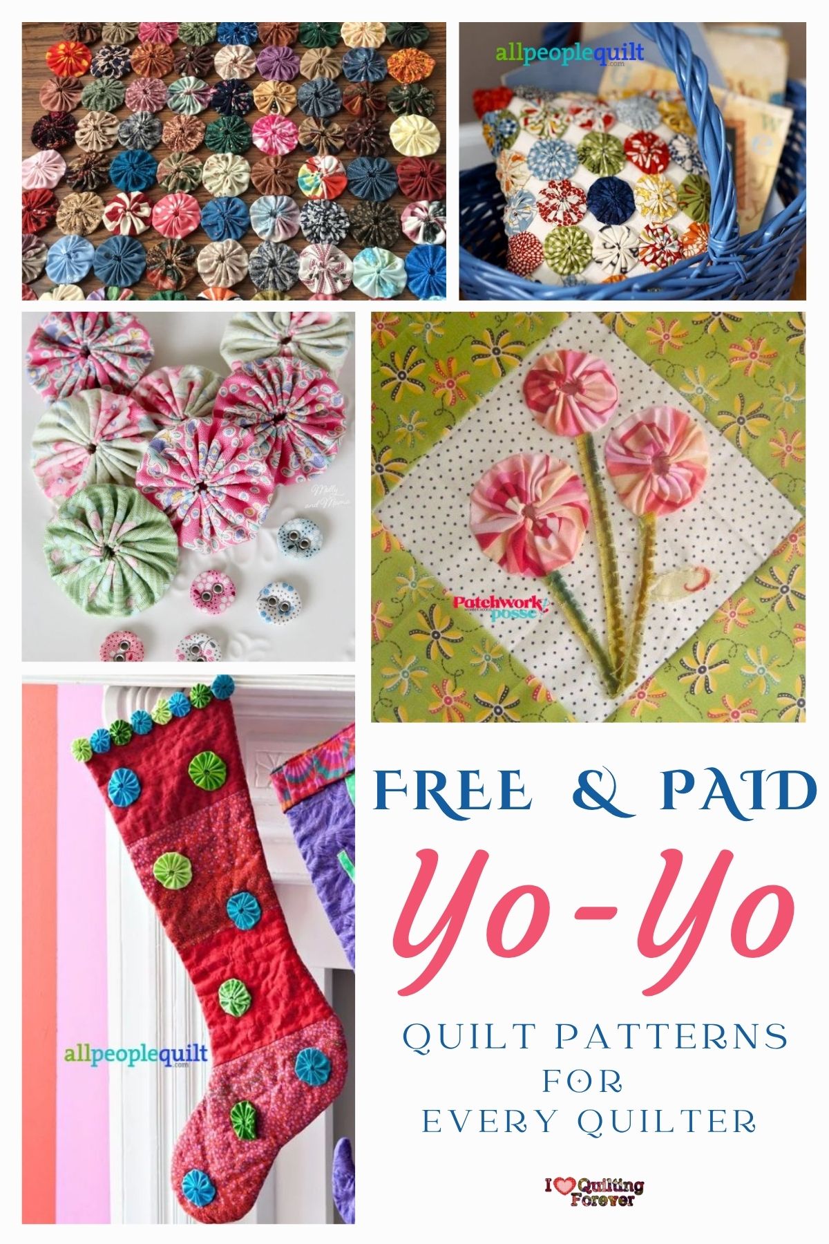 Top 8 Free Yo-Yo Quilt Patterns (+6 Bonus Patterns For Sale) - I Love ...
