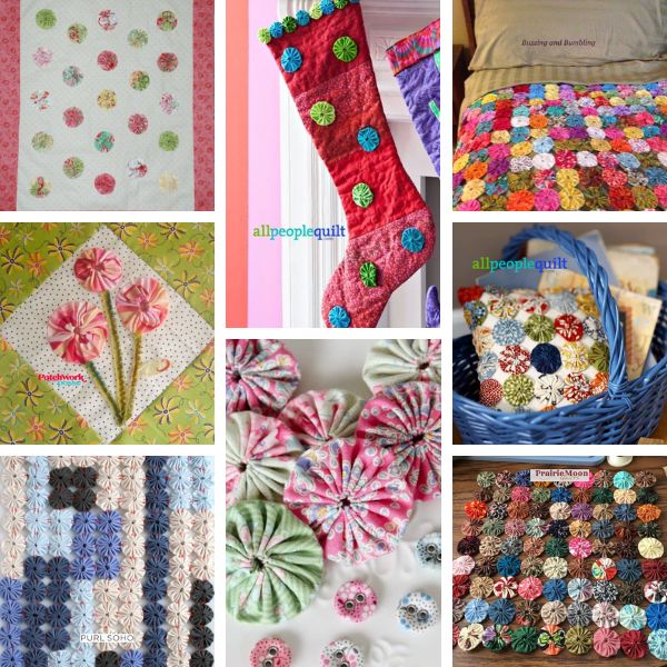Top 8 Free Yo-Yo Quilt Patterns (+6 Bonus Patterns For Sale) - I Love ...