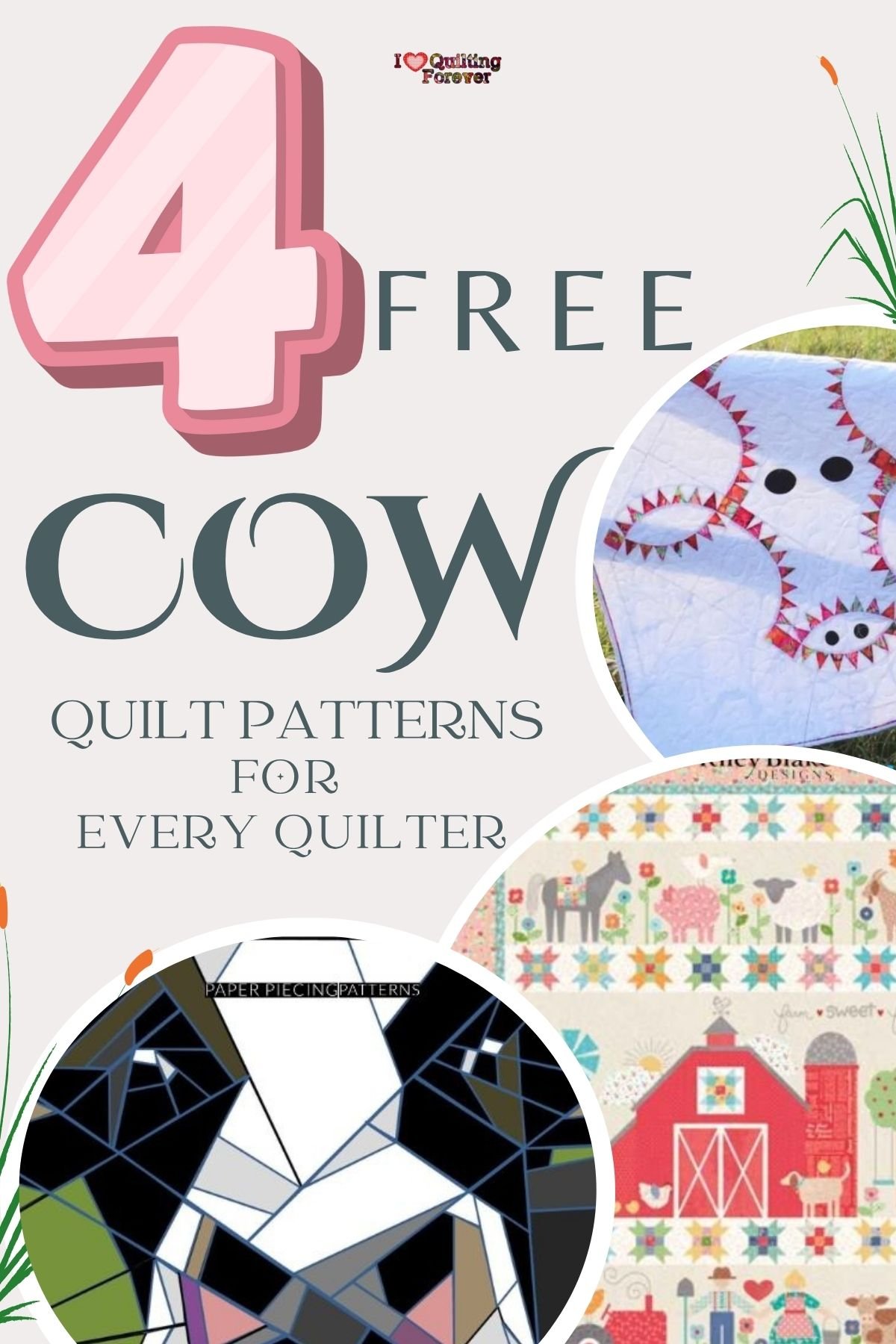 Top 4 Free Cow Quilt Patterns (+8 Bonus Patterns For Sale) - I Love ...