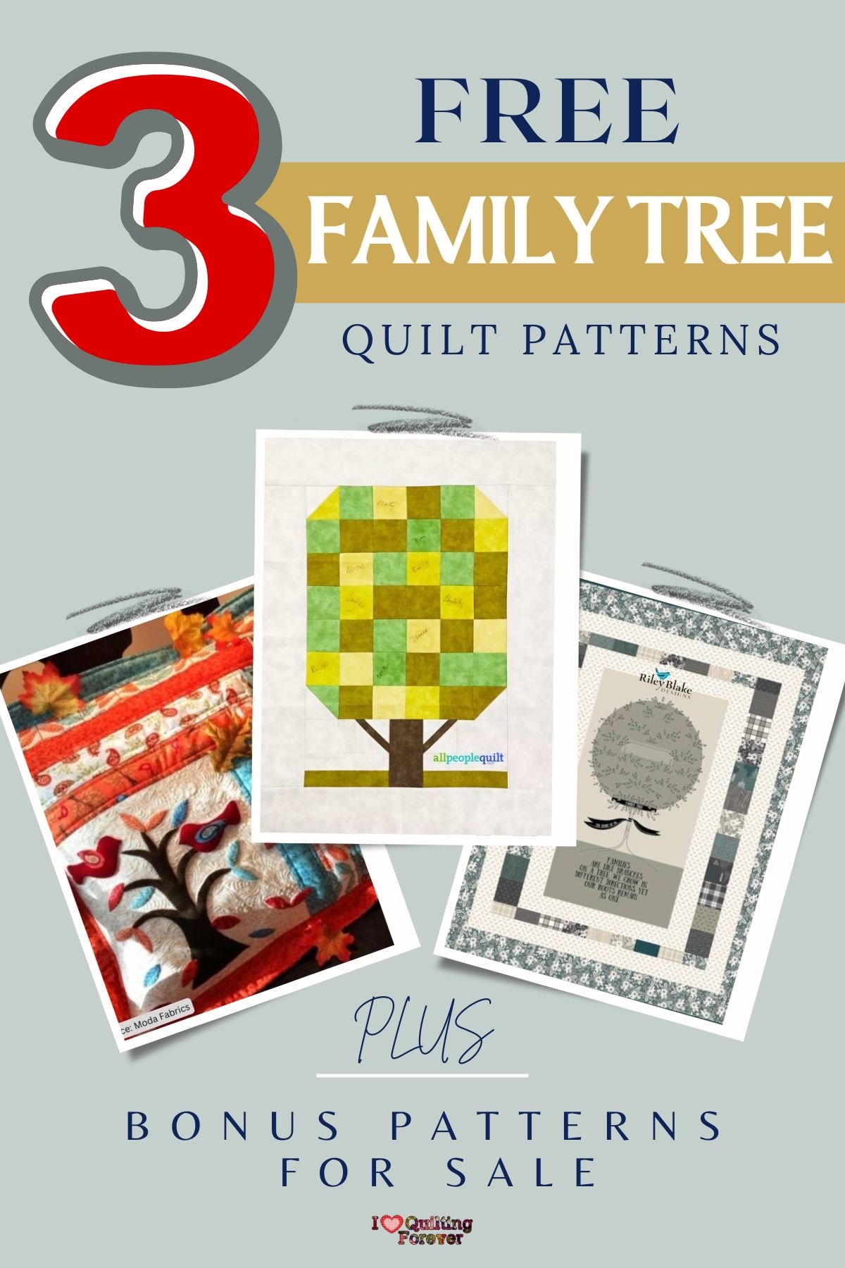 Top 3 Free Family Tree Quilt Patterns (+6 Bonus Patterns For Sale) - I ...