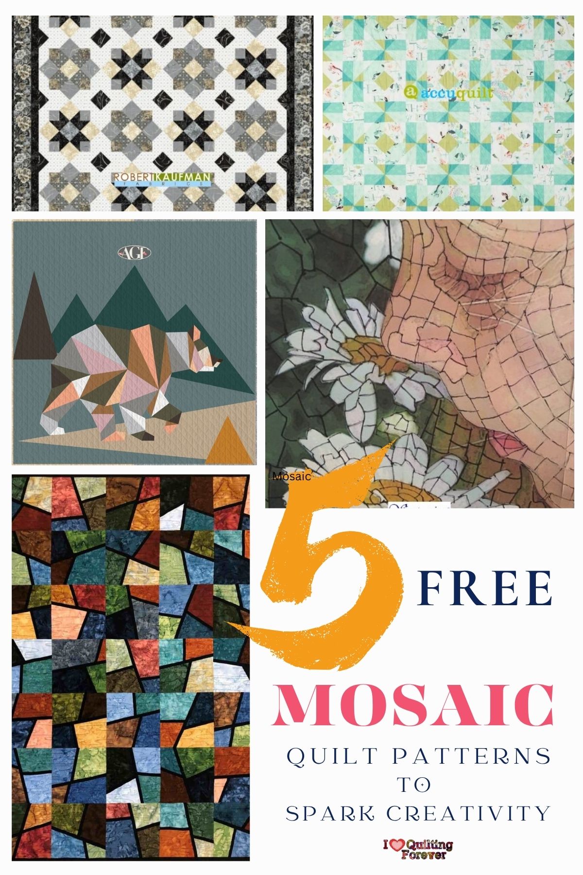 Top 5 Free Mosaic Quilt Patterns (+8 Bonus Patterns For Sale) - I Love ...