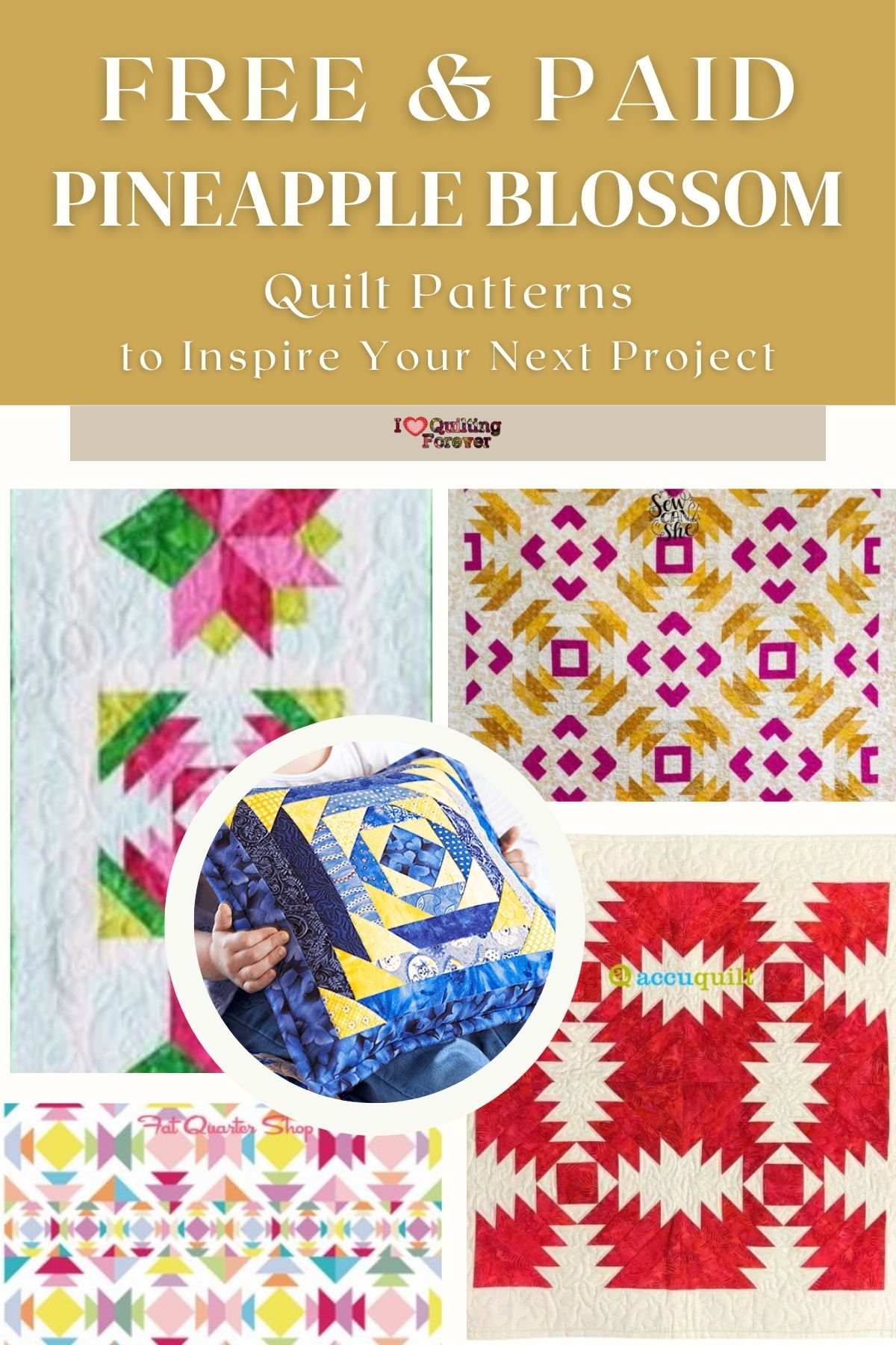 Top 6 Free Pineapple Blossom Quilt Patterns (+7 Bonus Patterns For Sale ...
