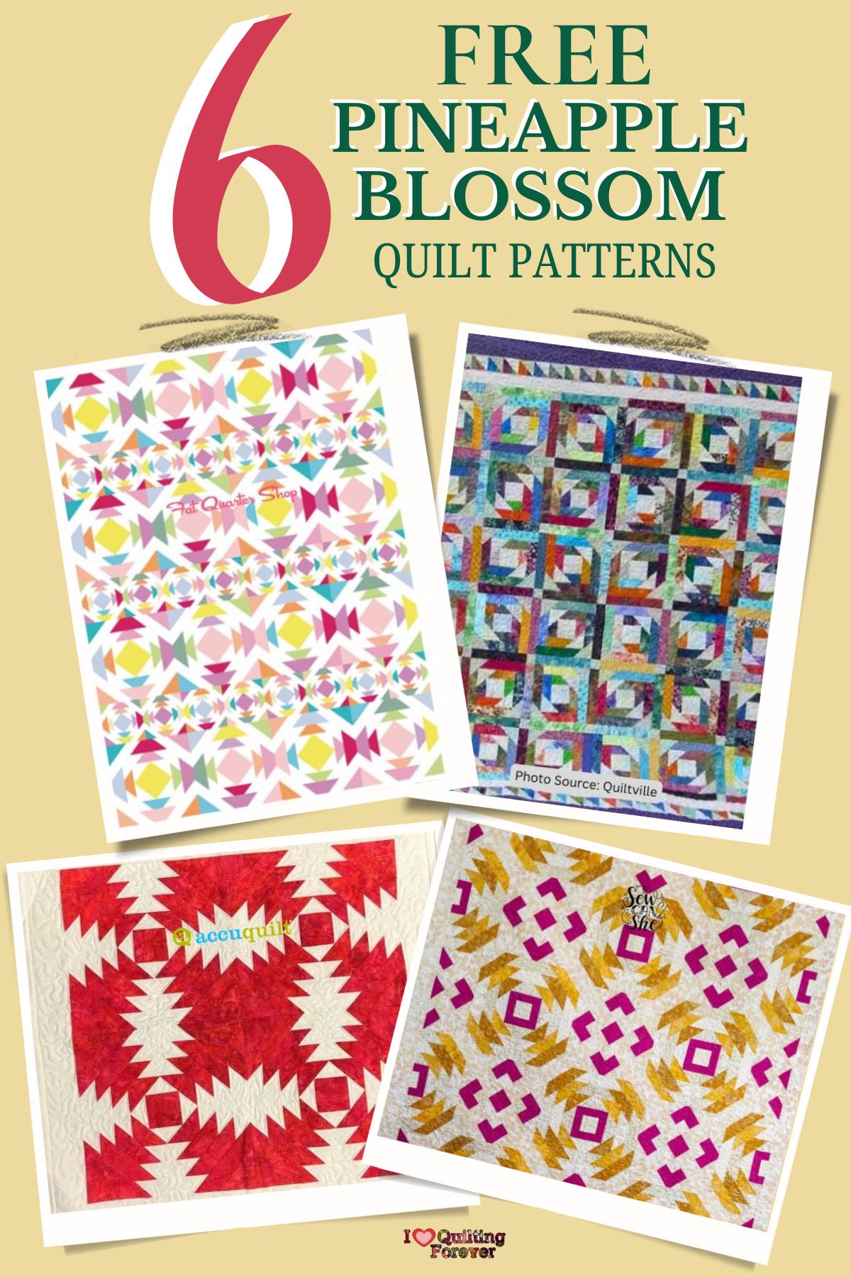 Top 6 Free Pineapple Blossom Quilt Patterns (+7 Bonus Patterns For Sale ...