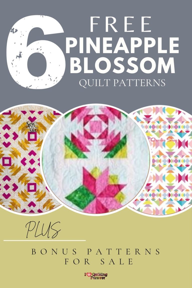 Top 6 Free Pineapple Blossom Quilt Patterns (+7 Bonus Patterns For Sale ...