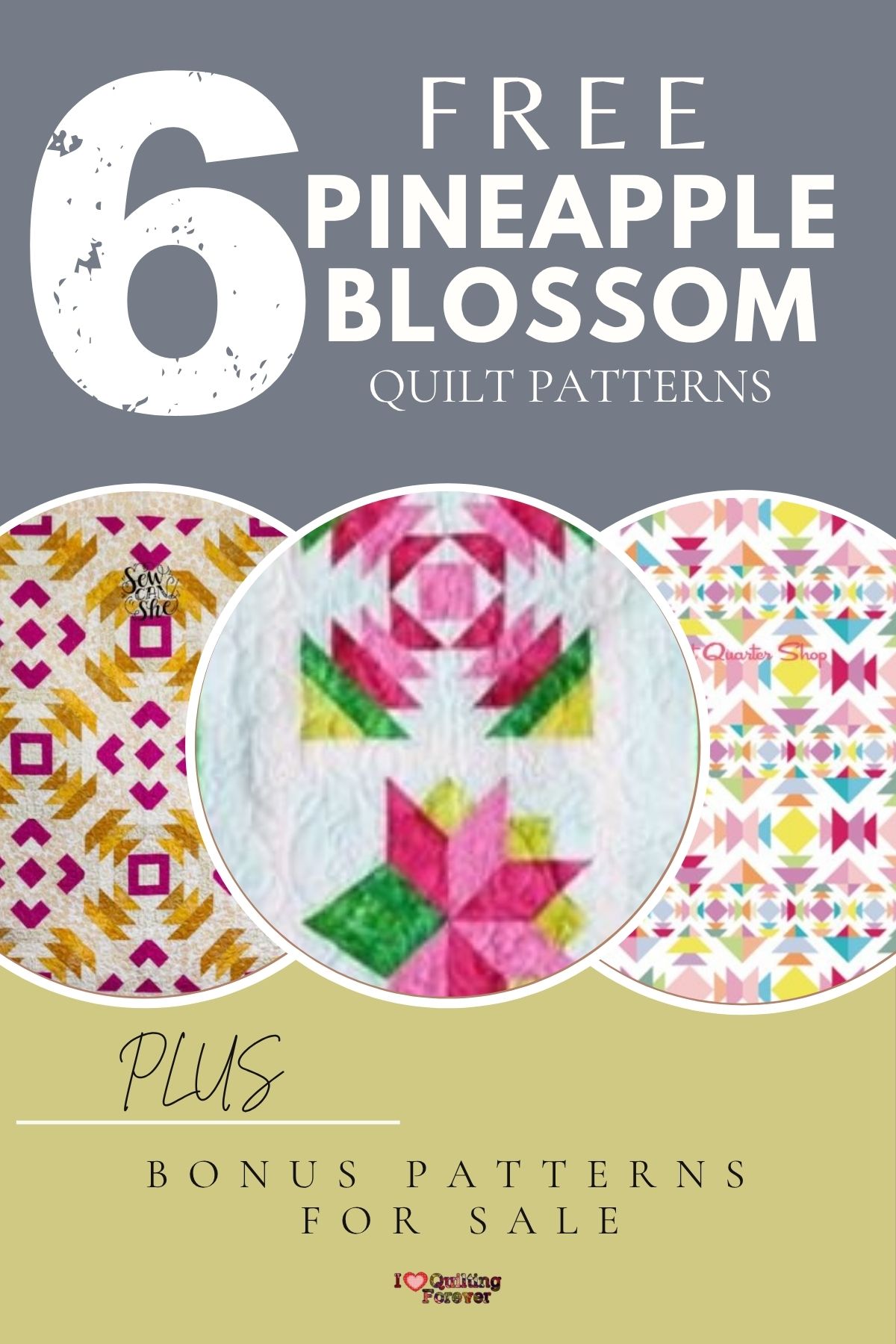 Top 6 Free Pineapple Blossom Quilt Patterns (+7 Bonus Patterns For Sale ...