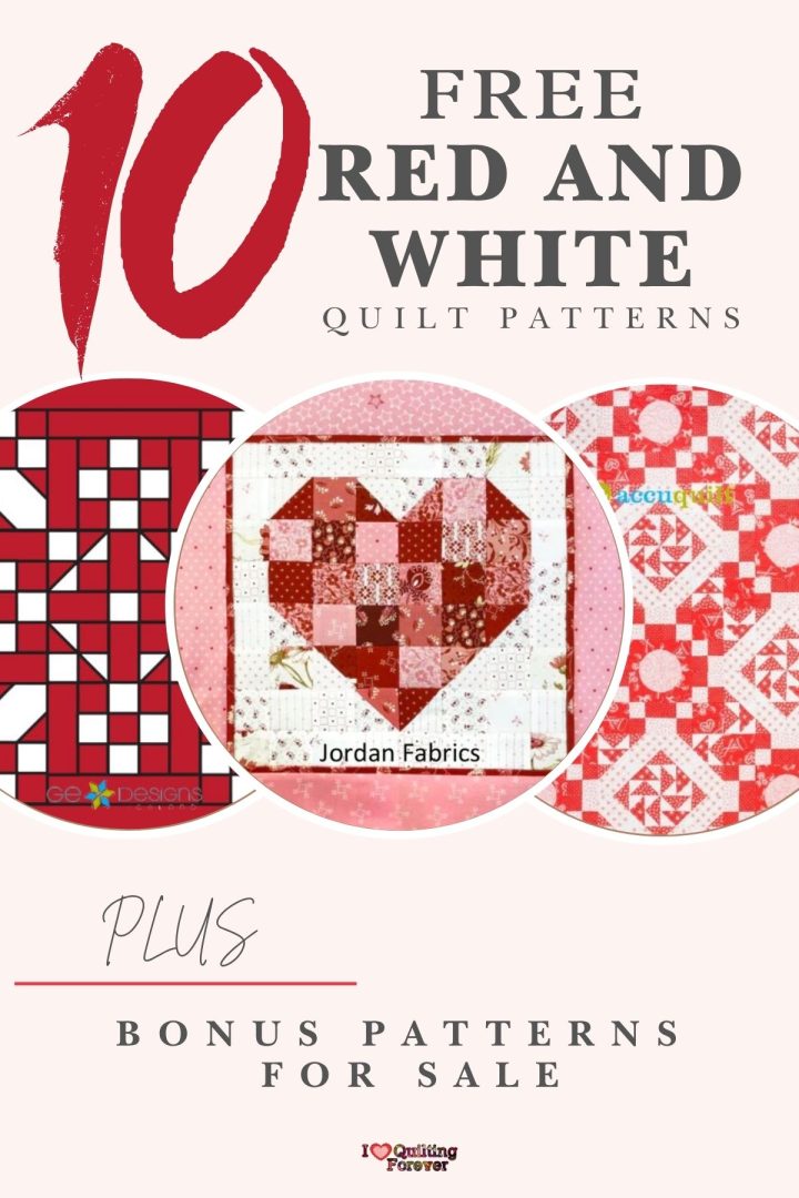 Top 10 Free Red and White Quilt Patterns (+6 Bonus Patterns For Sale ...