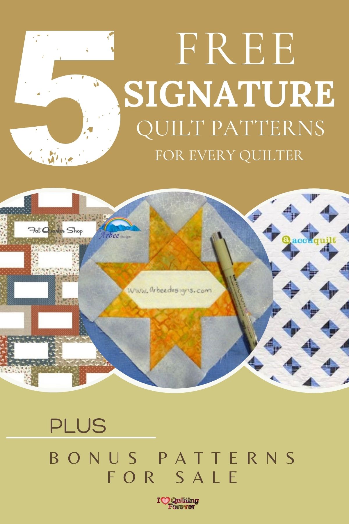 Top 5 Free Signature Quilt Patterns (+6 Bonus Patterns For Sale) - I ...