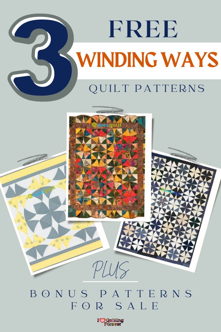 Top 3 Free Winding Ways Quilt Patterns (+4 Bonus Patterns For Sale) - I ...