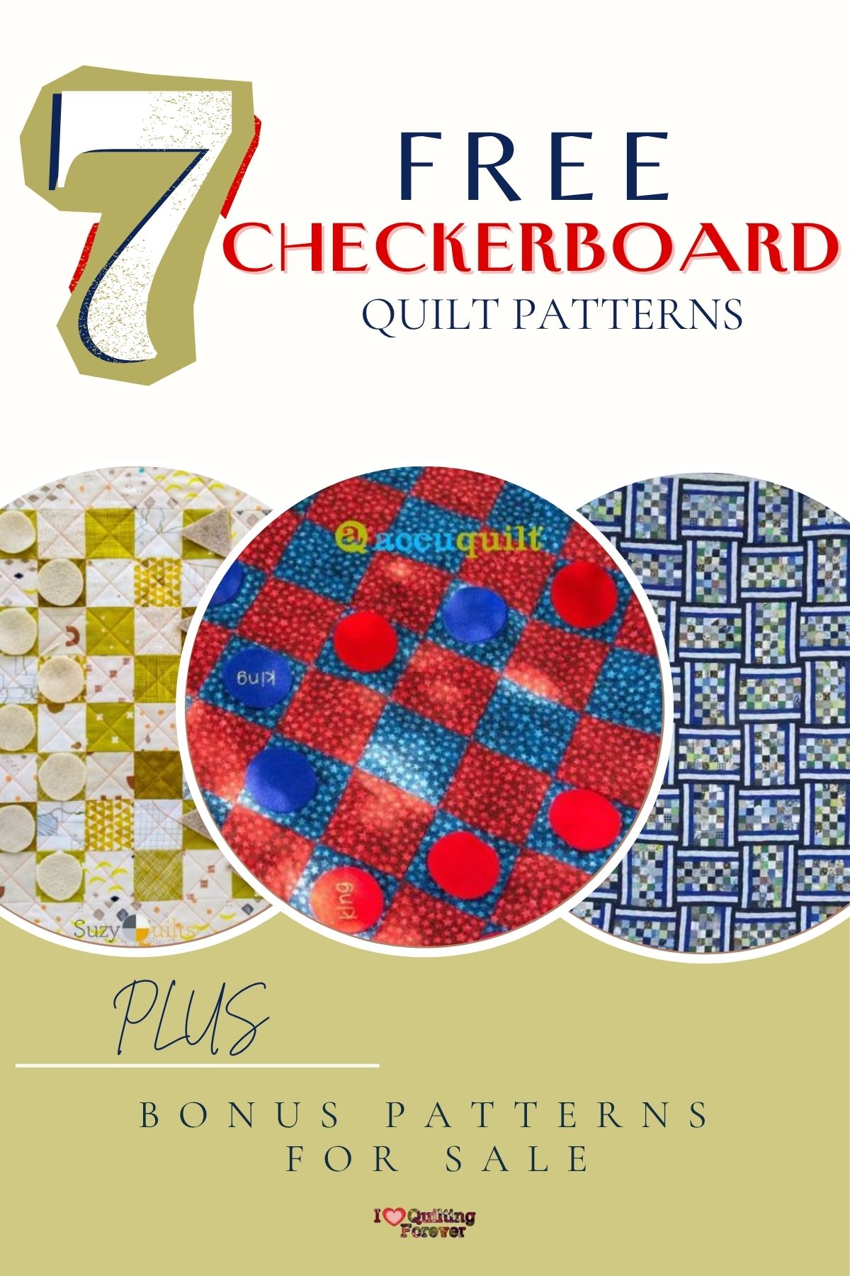 Top 7 Free Checkerboard Quilt Patterns (+10 Bonus Patterns For Sale) - I Love Quilting Forever