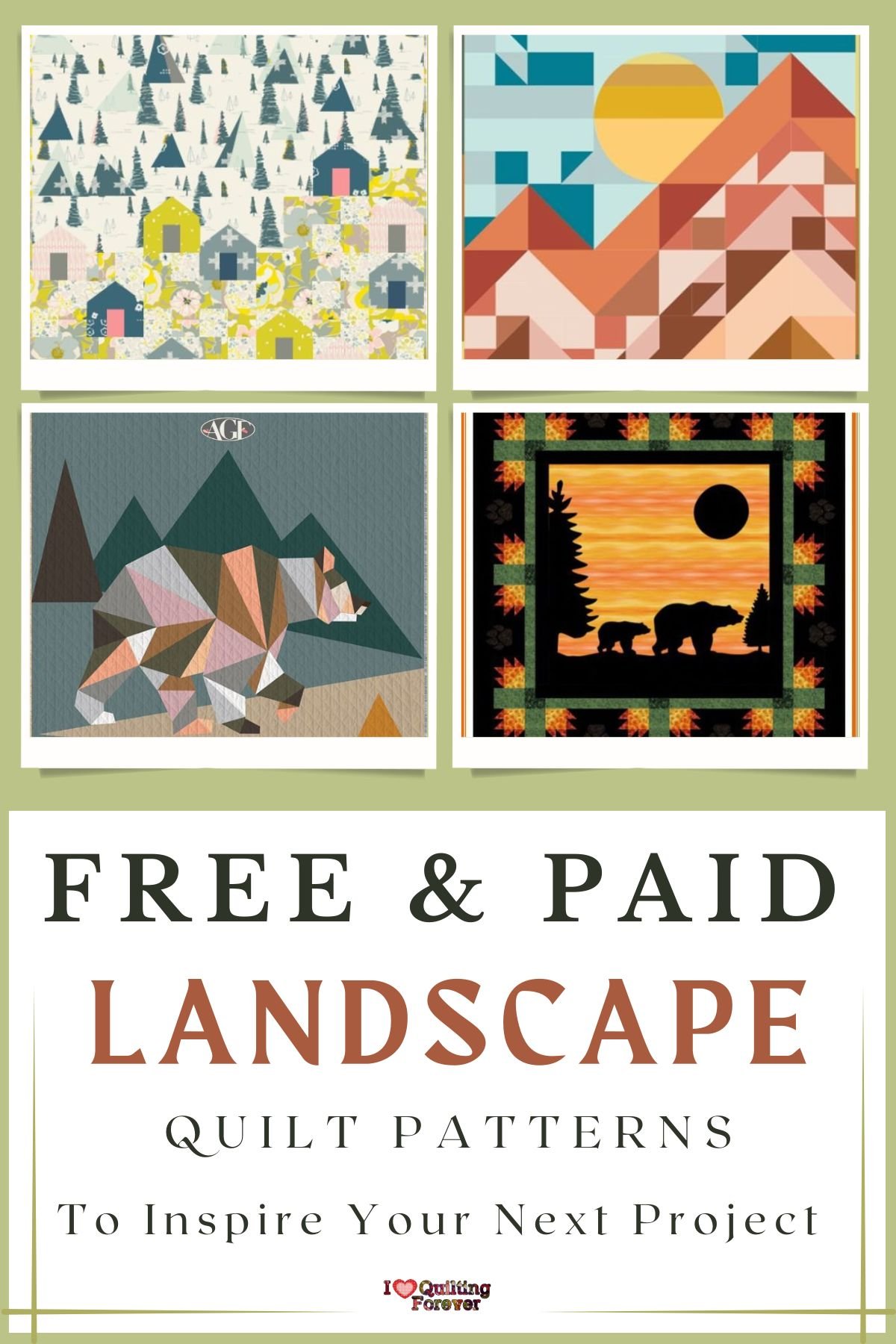 Top 4 Free Landscape Quilt Patterns (+10 Bonus Patterns For Sale) - I ...