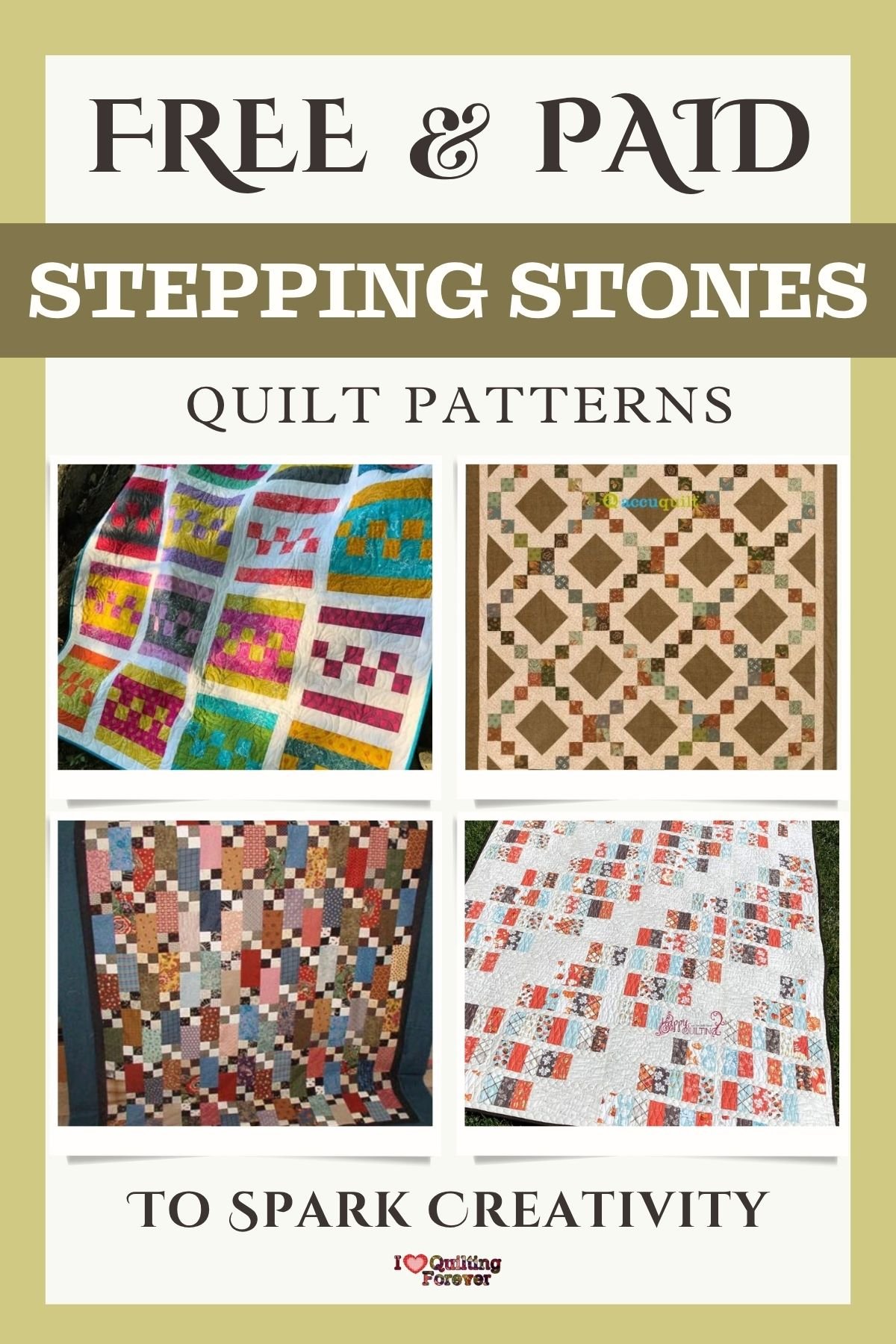 Top 4 Free Stepping Stones Quilt Patterns (+4 Bonus Patterns For Sale) - I Love Quilting Forever