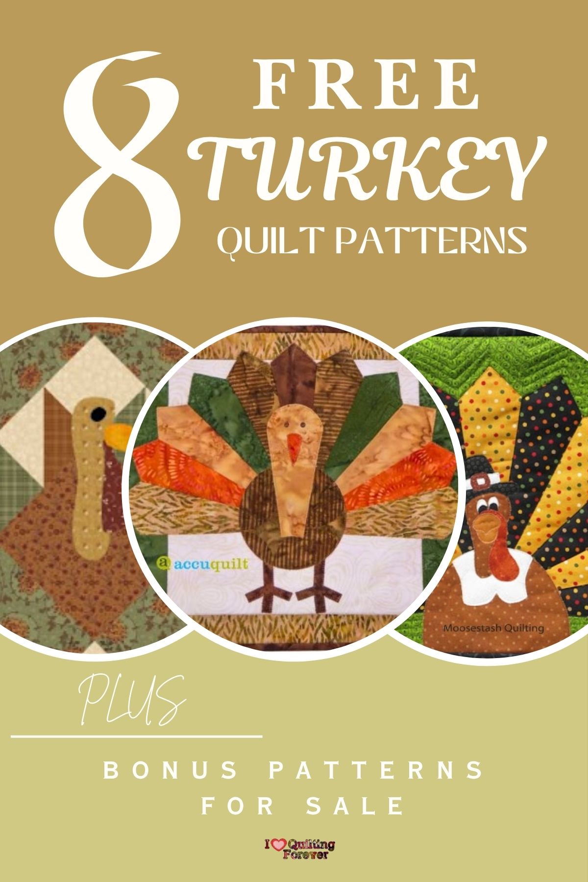 Top 8 Free Turkey Quilt Patterns (+10 Bonus Patterns For Sale) - I Love ...