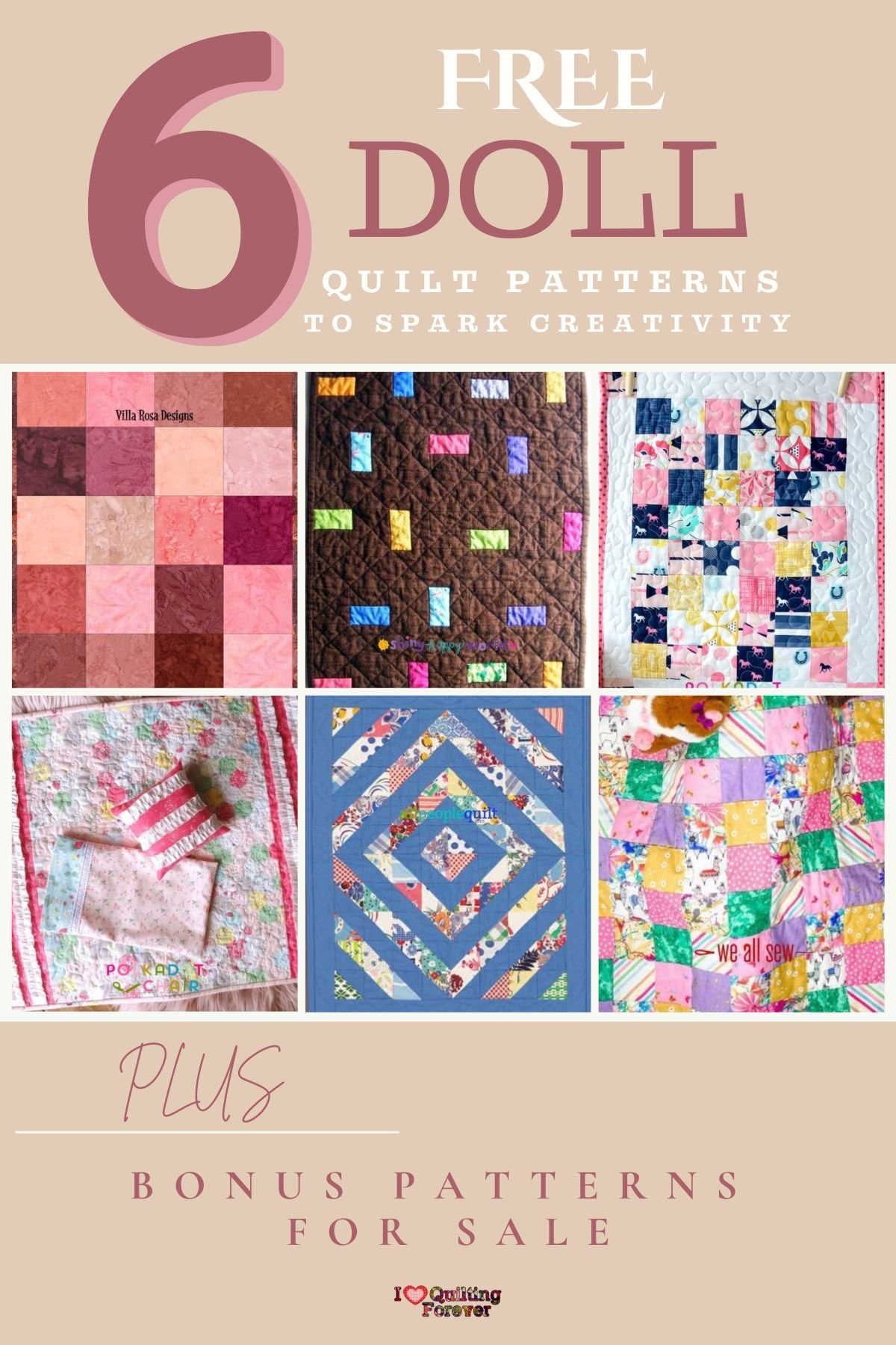 Top 6 Free Doll Quilt Patterns (+10 Bonus Patterns For Sale) - I Love ...