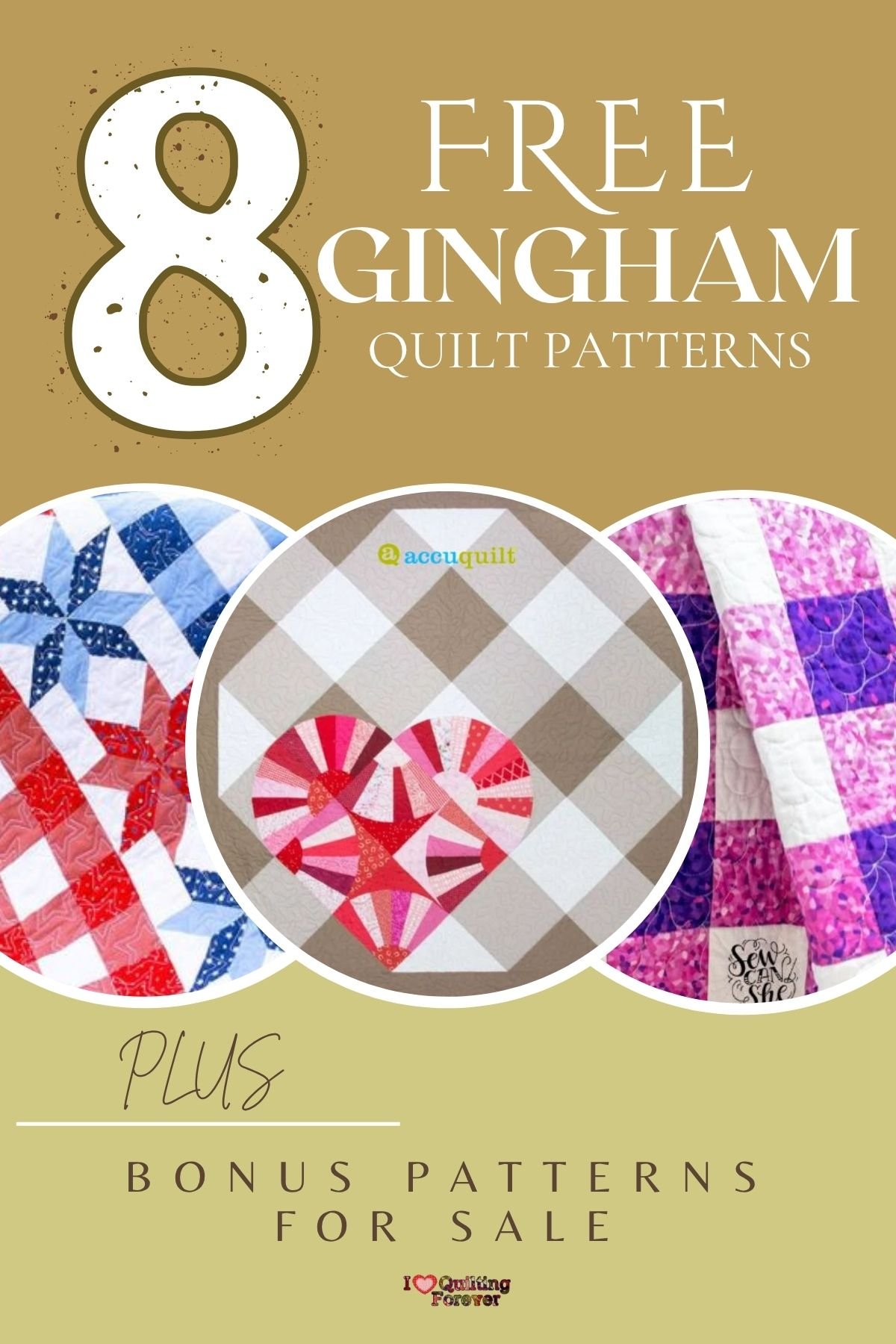Top 8 Free Gingham Quilt Patterns (+10 Bonus Patterns For Sale) - I Love Quilting Forever