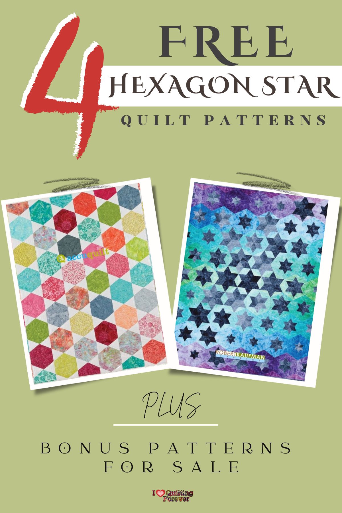 Top 4 Free Hexagon Star Quilt Patterns (+7 Bonus Patterns For Sale) - I ...