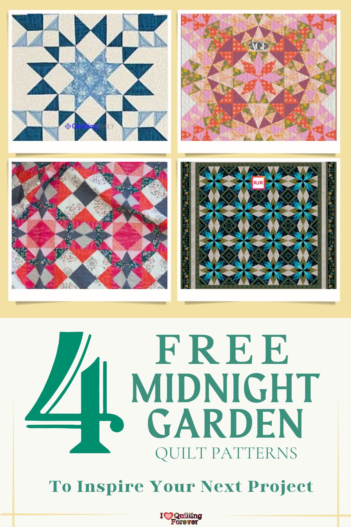 Top 4 Free Midnight Garden Quilt Patterns (+5 Bonus Patterns For Sale ...
