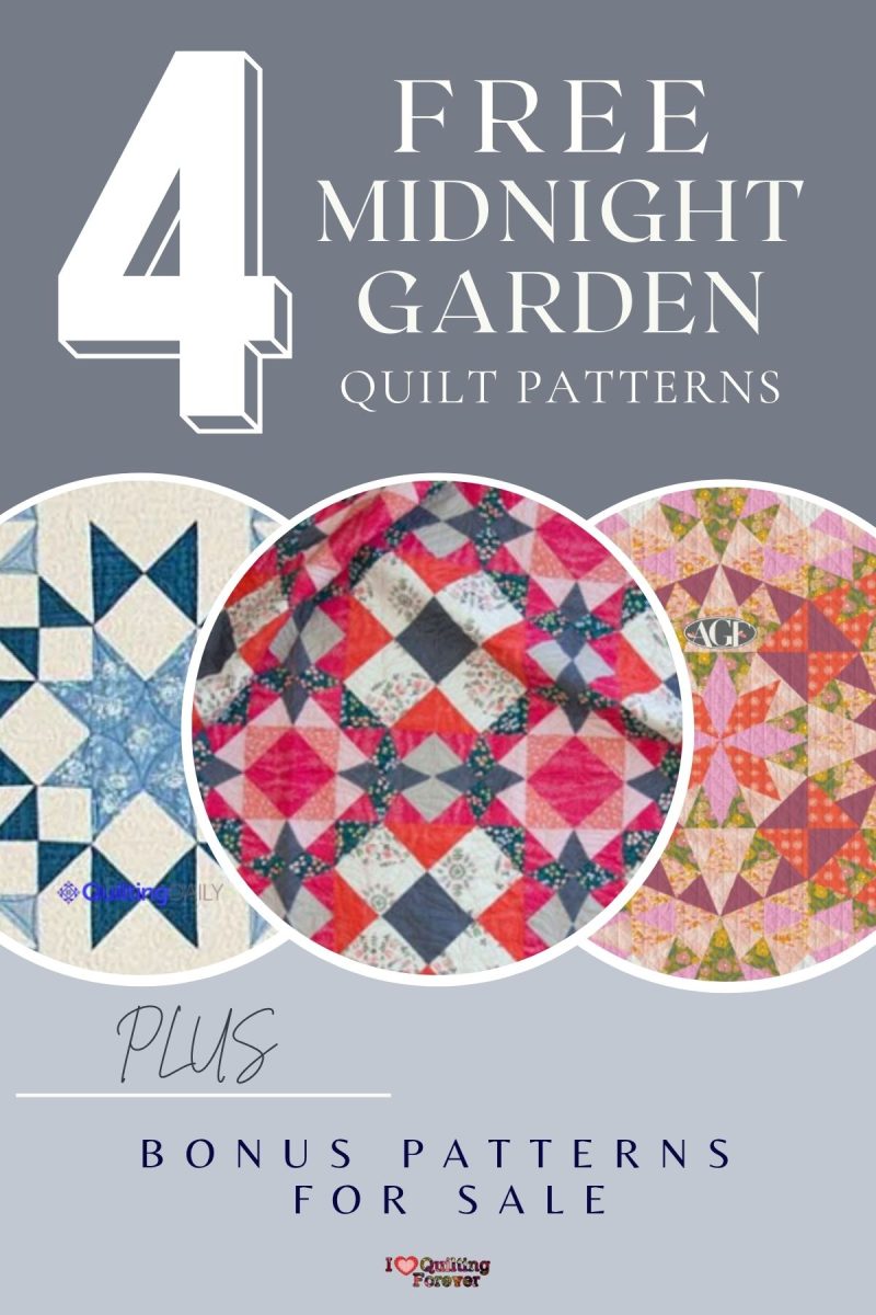Top 4 Free Midnight Garden Quilt Patterns (+5 Bonus Patterns For Sale ...