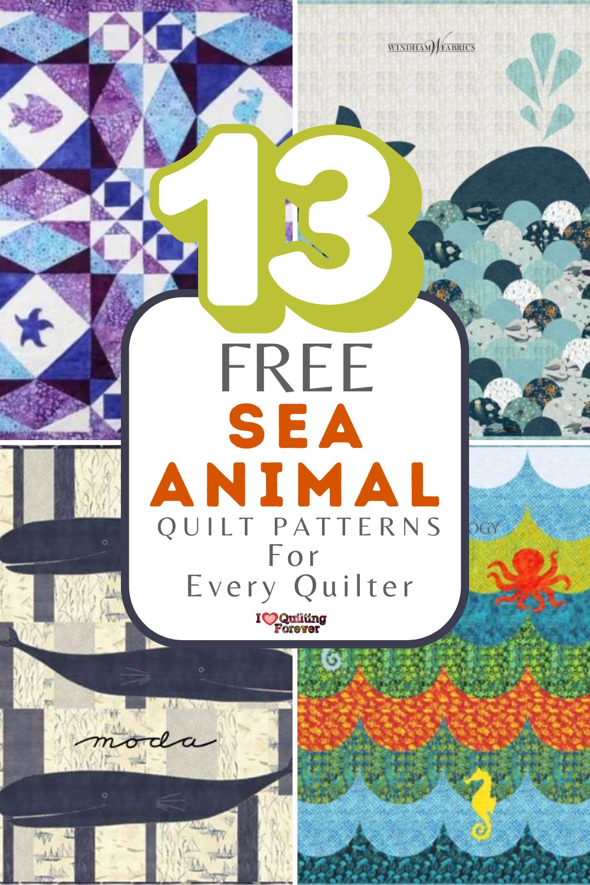 Top 13 Free Sea Animal Quilt Patterns (+10 Bonus Patterns For Sale) - I ...