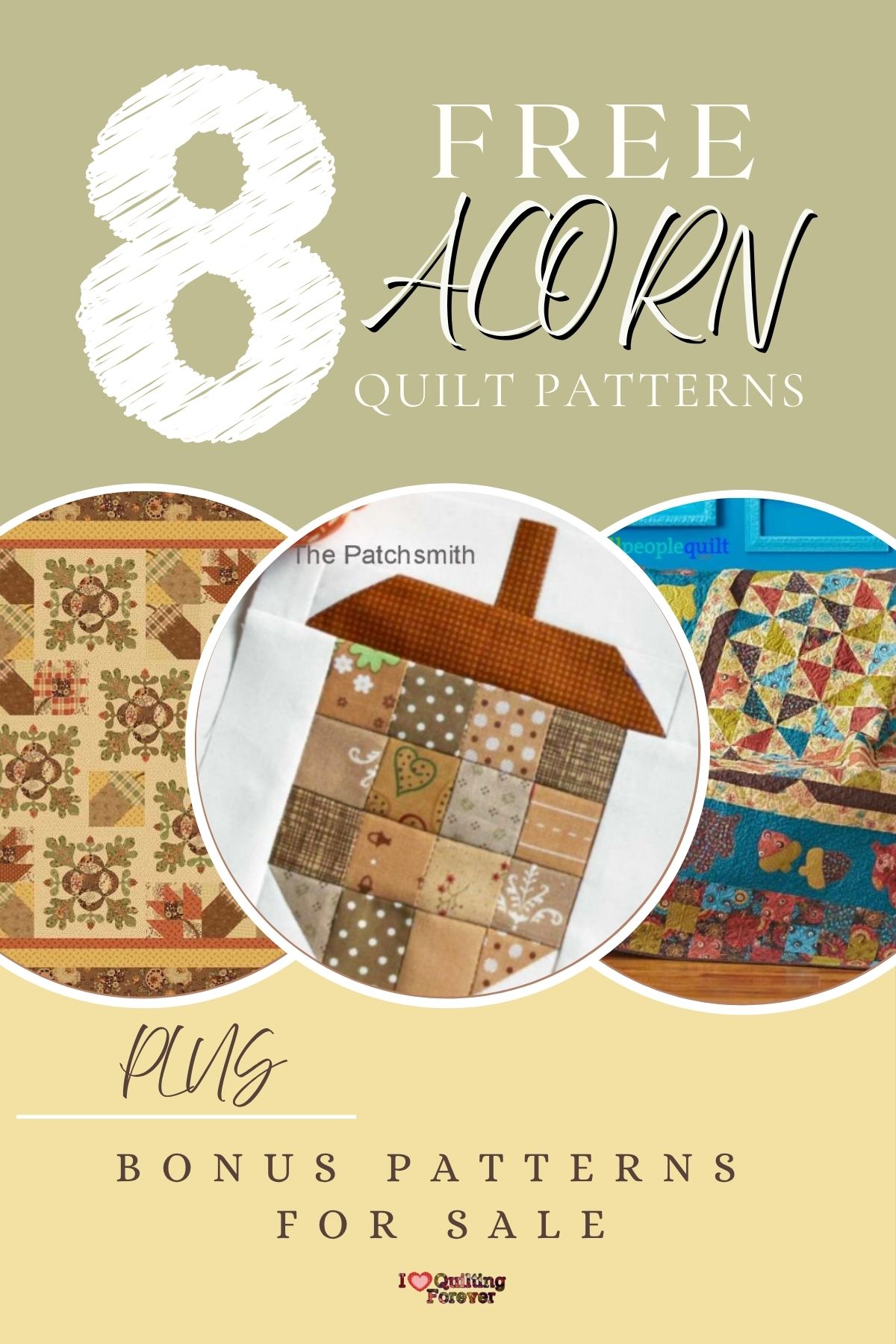 Top 8 Free Acorn Quilt Patterns (+10 Bonus Patterns For Sale) - I Love ...
