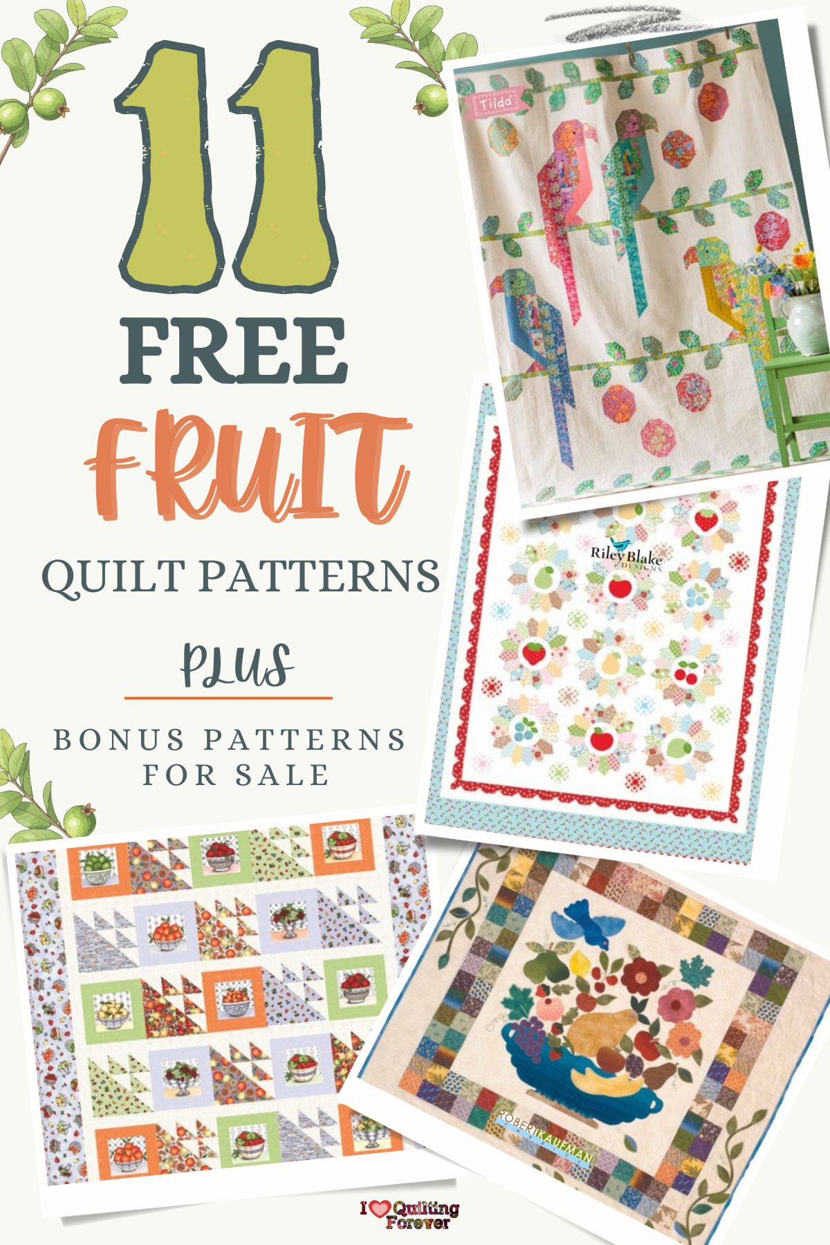 Top 11 Free Fruit Quilt Patterns (+10 Bonus Patterns For Sale) - I Love ...