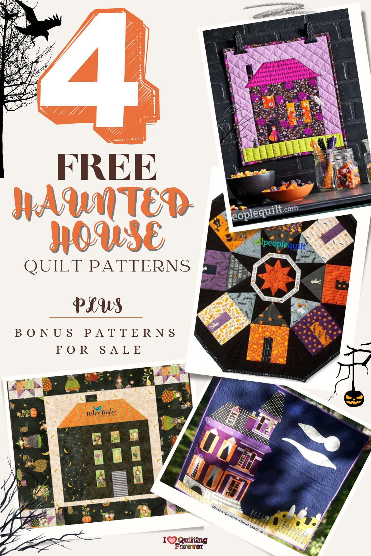 Top 4 Free Haunted House Quilt Patterns (+10 Bonus Patterns For Sale ...