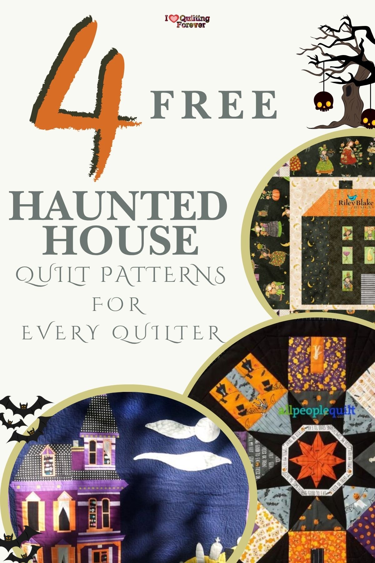 Top 4 Free Haunted House Quilt Patterns (+10 Bonus Patterns For Sale ...