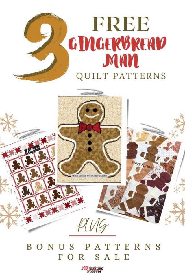 Top 3 Free Gingerbread Man Quilt Patterns (+9 Bonus Patterns For Sale ...