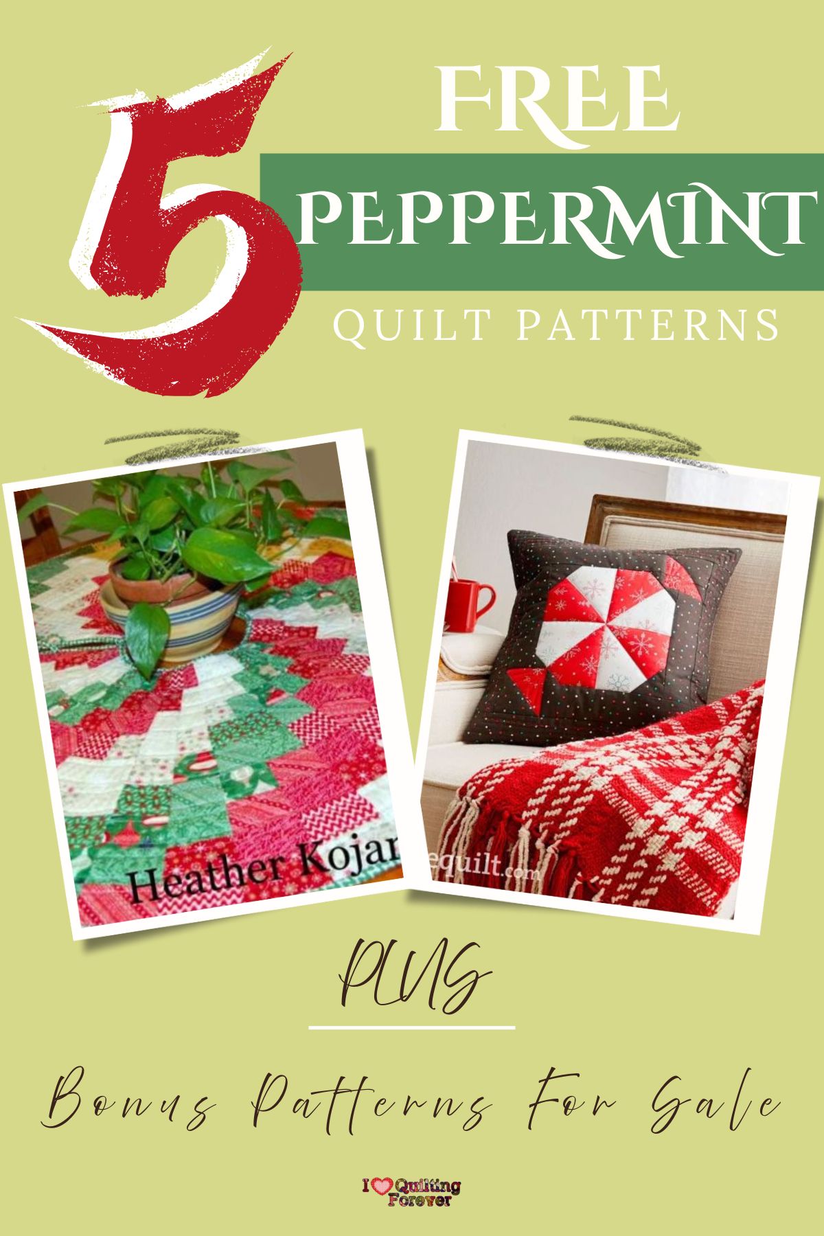 Top 5 Free Peppermint Quilt Patterns (+10 Bonus Patterns For Sale) - I ...