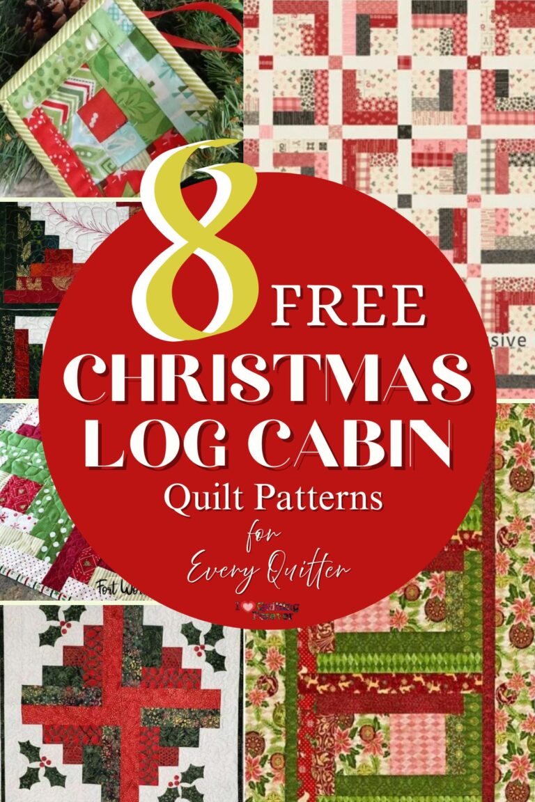 Top 8 Free Christmas Log Cabin Quilt Patterns (+10 Bonus Patterns For ...
