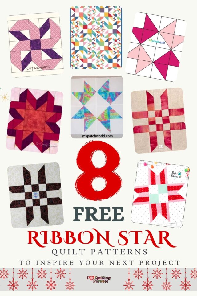 Top 8 Free Ribbon Star Quilt Patterns (+8 Bonus Patterns For Sale) - I ...