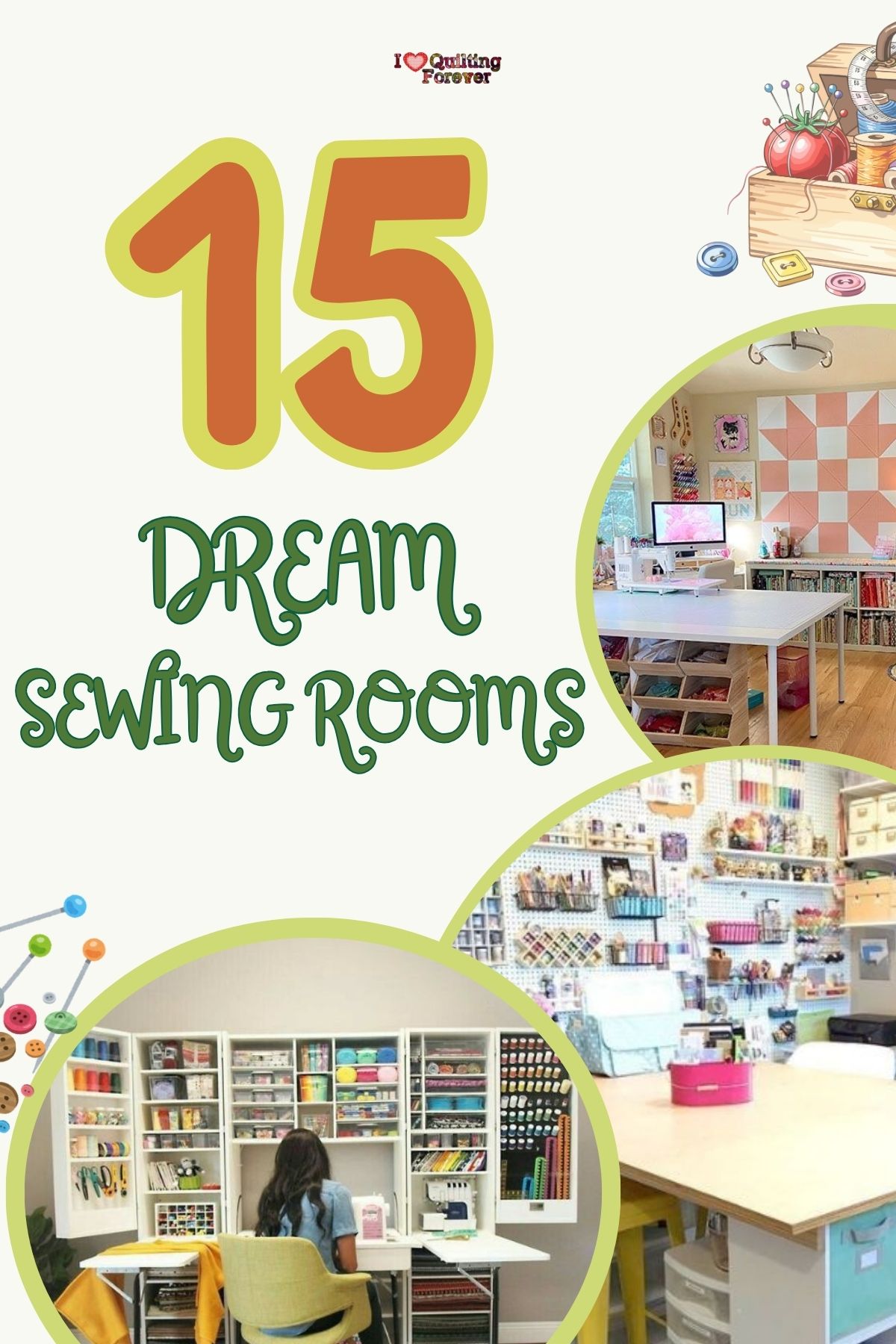 Top 15 Dream Sewing Rooms - I Love Quilting Forever