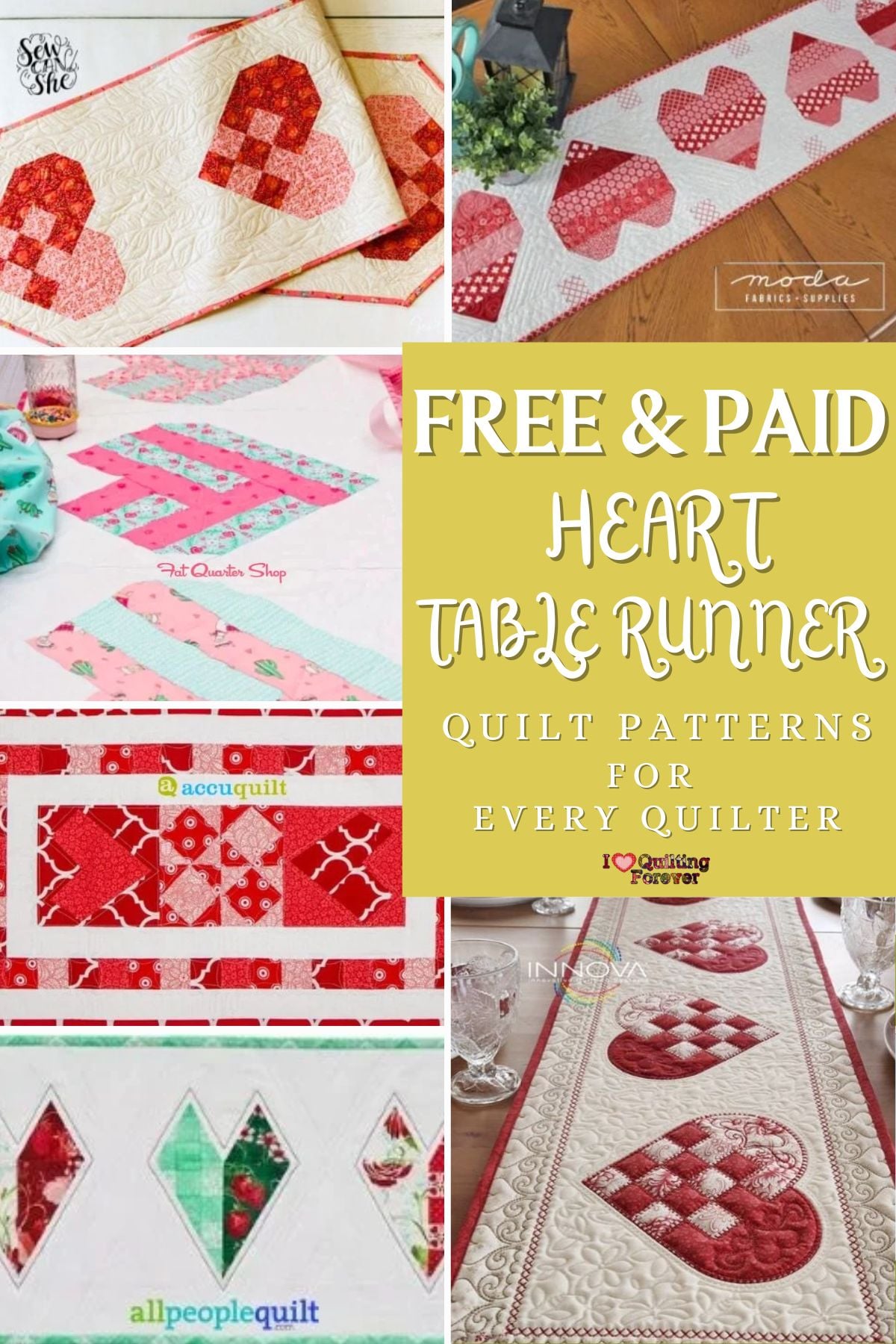 Top 10 Free Heart Table Runner Quilt Patterns (+10 Bonus Patterns For ...