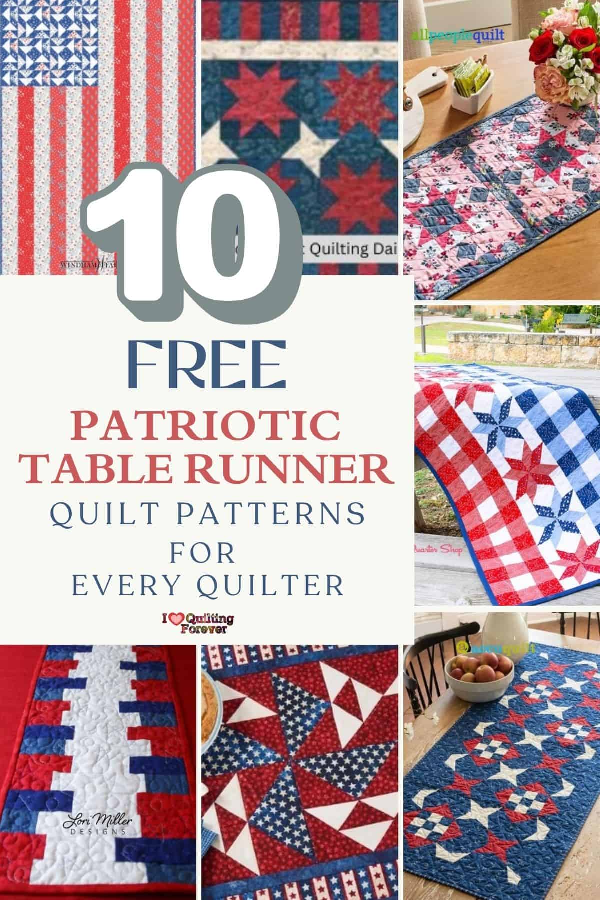 Top 10 Free Patriotic Table Runner Quilt Patterns (+10 Bonus Patterns ...