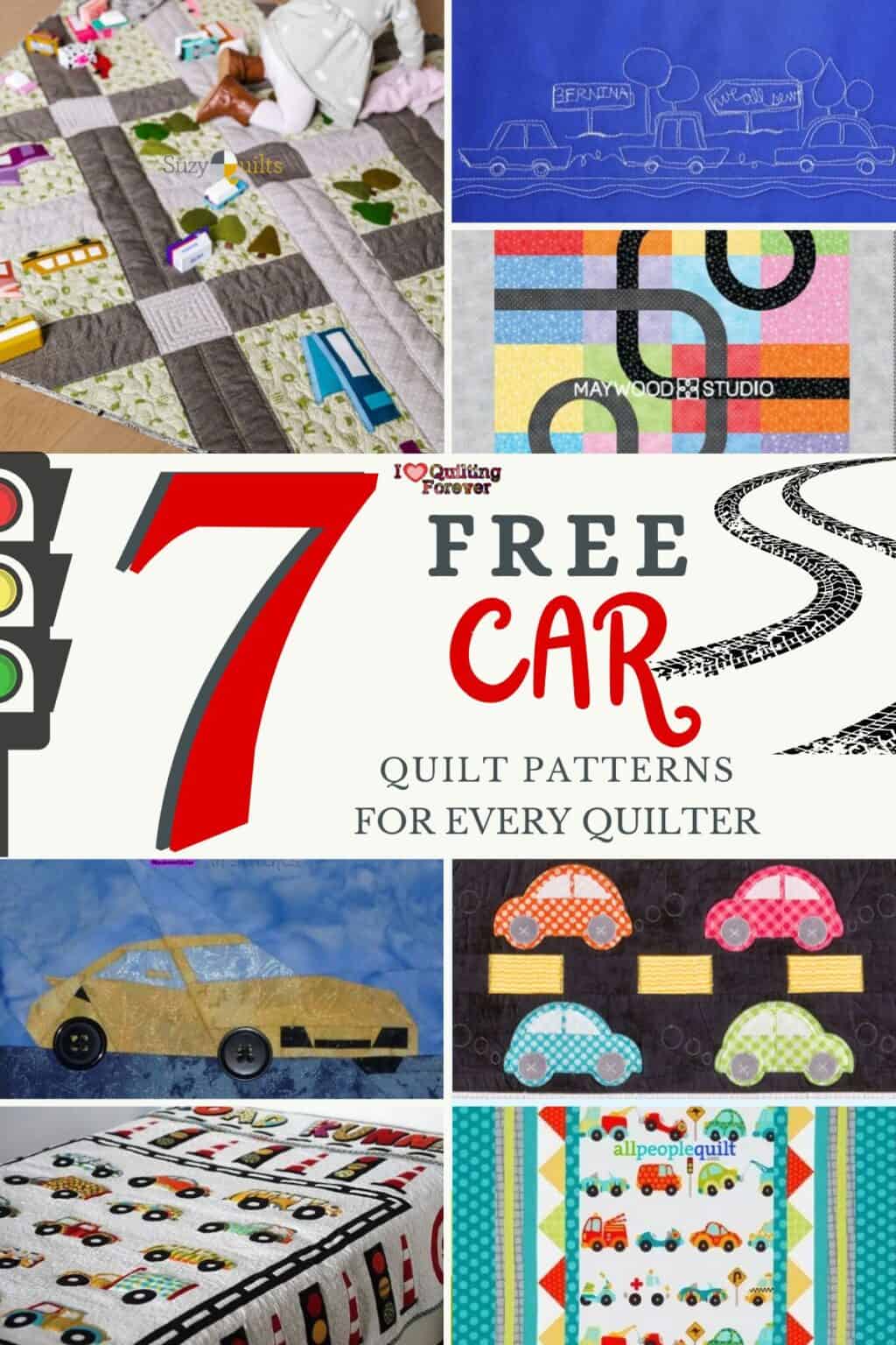 Top 7 Free Car Quilt Patterns (+9 Bonus Patterns For Sale) - I Love ...
