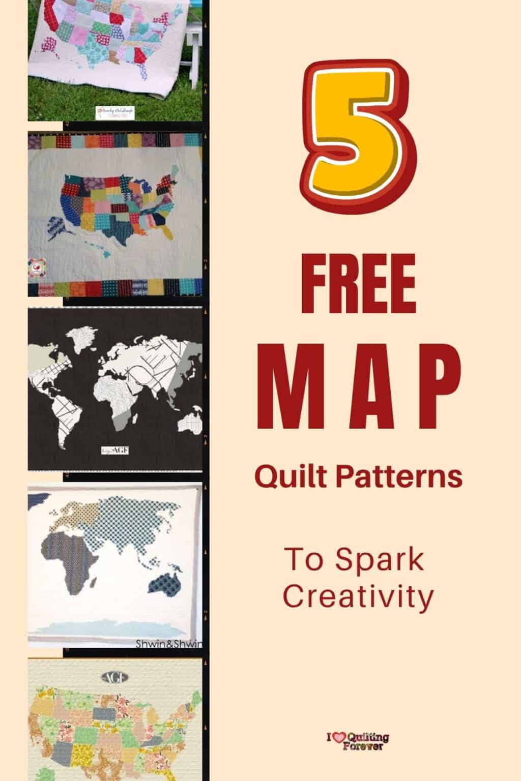 Top 5 Free Map Quilt Patterns (+10 Bonus Patterns For Sale) - I Love ...
